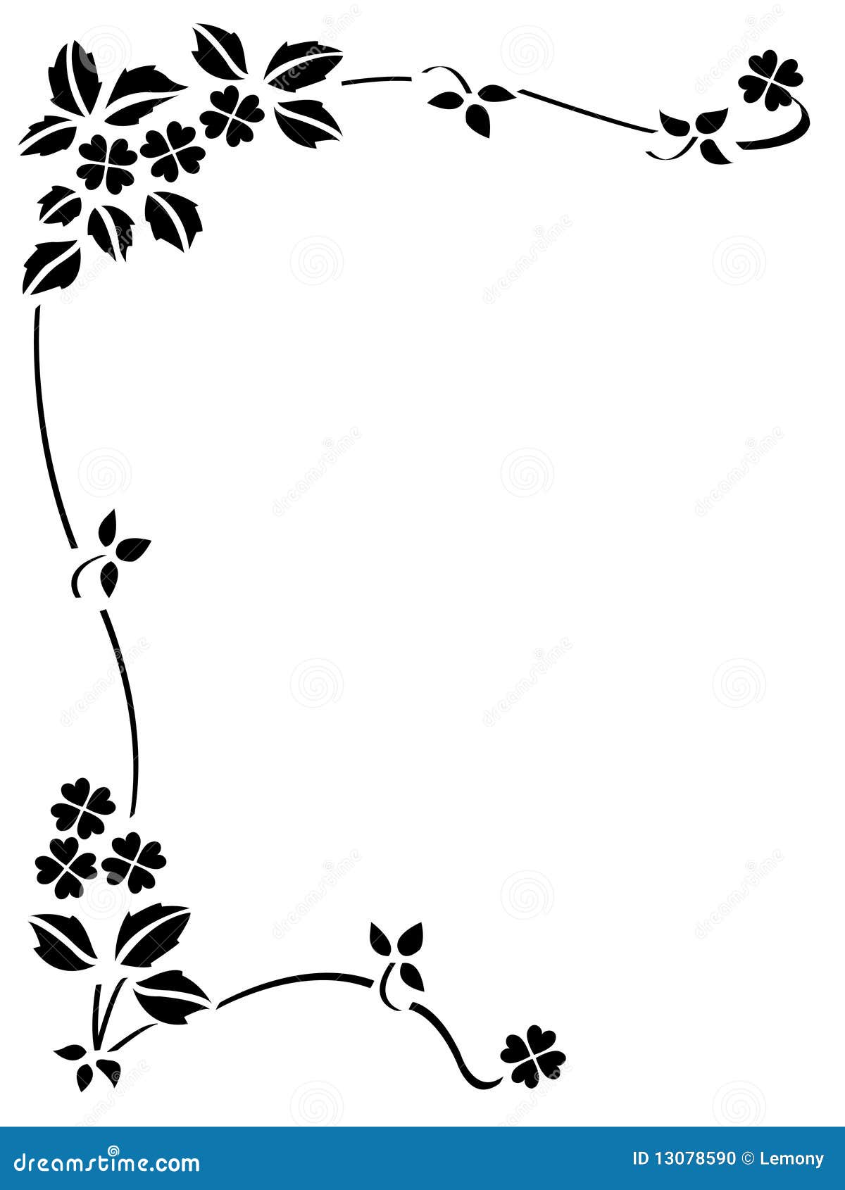 Floral frame stock vector. Illustration of abstract, decorative - 13078590