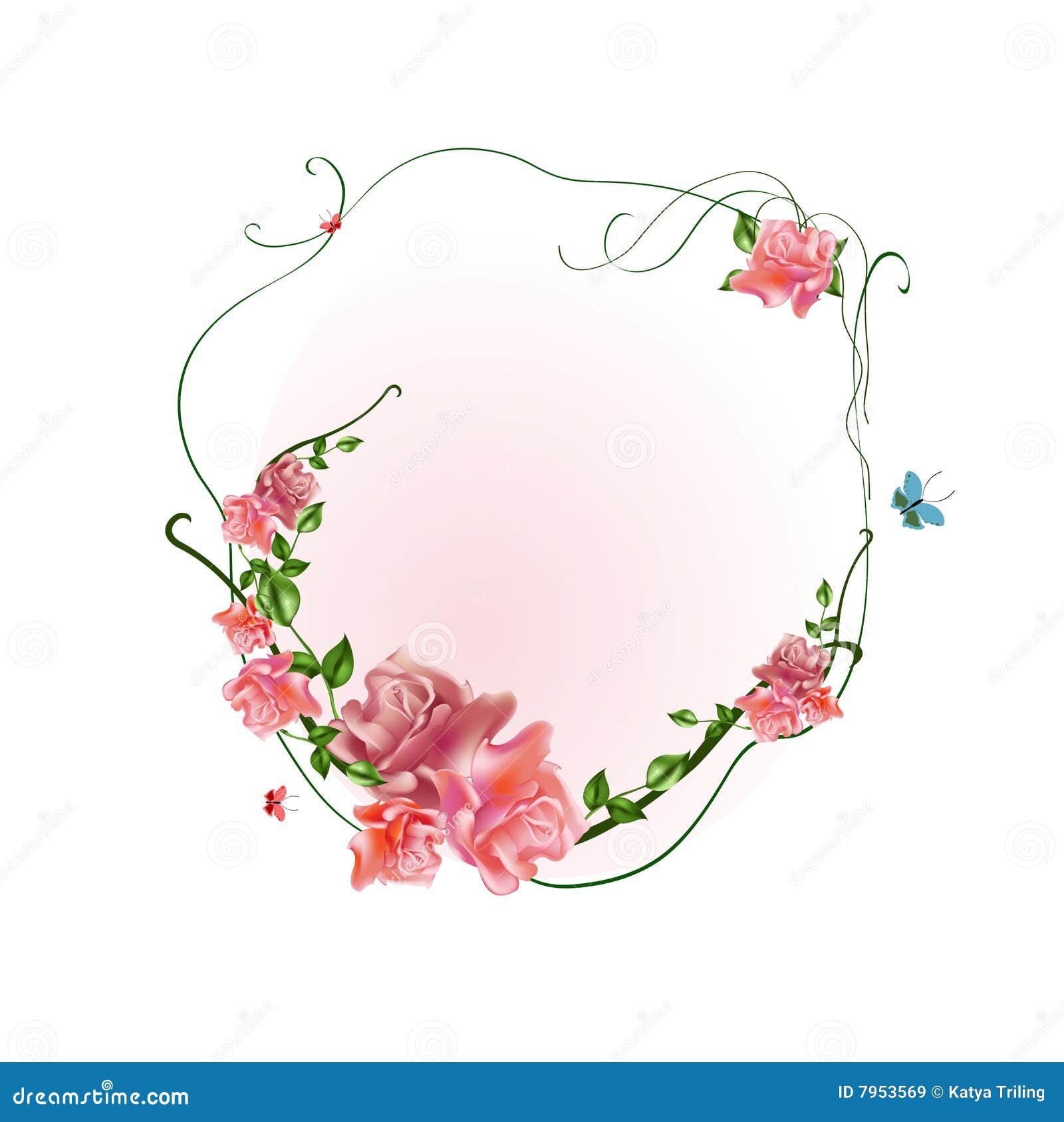Floral Frame Picture. Image: 7953569