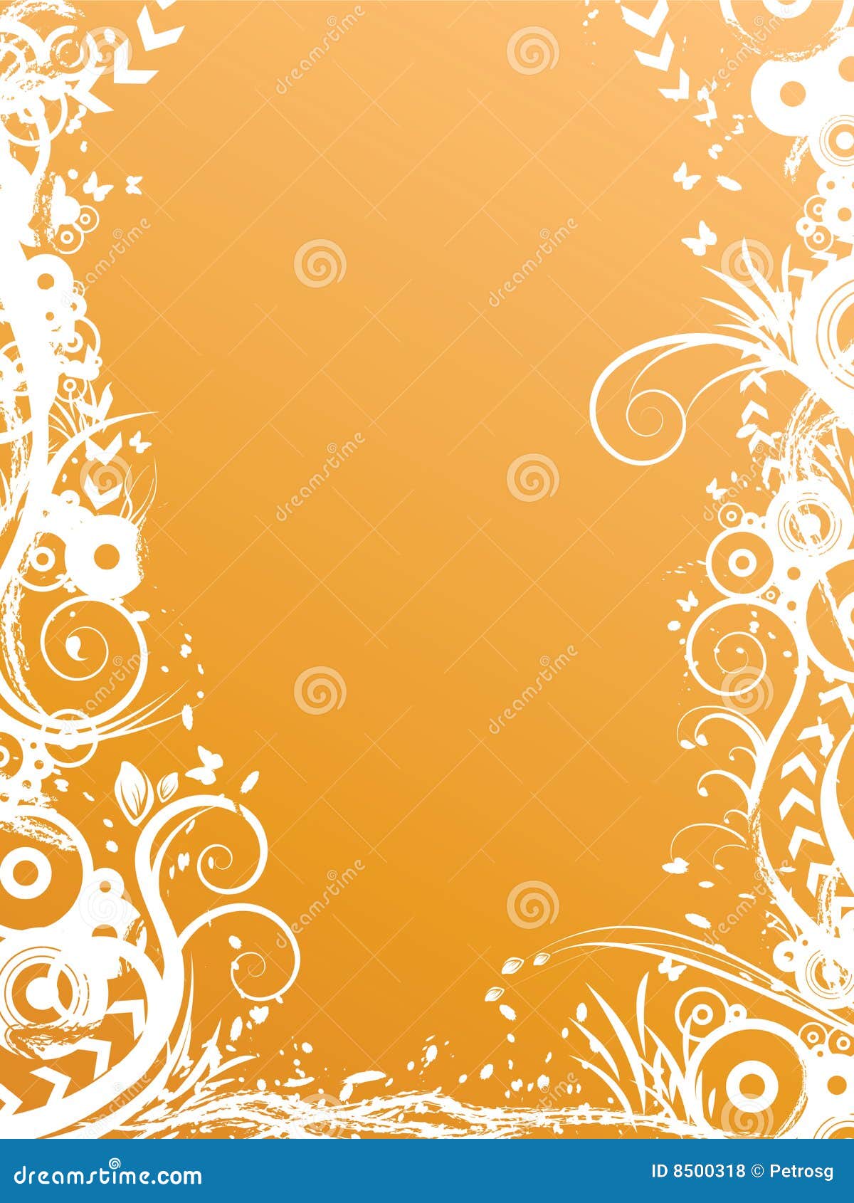 Floral frame stock vector. Illustration of postcard, pattern - 8500318