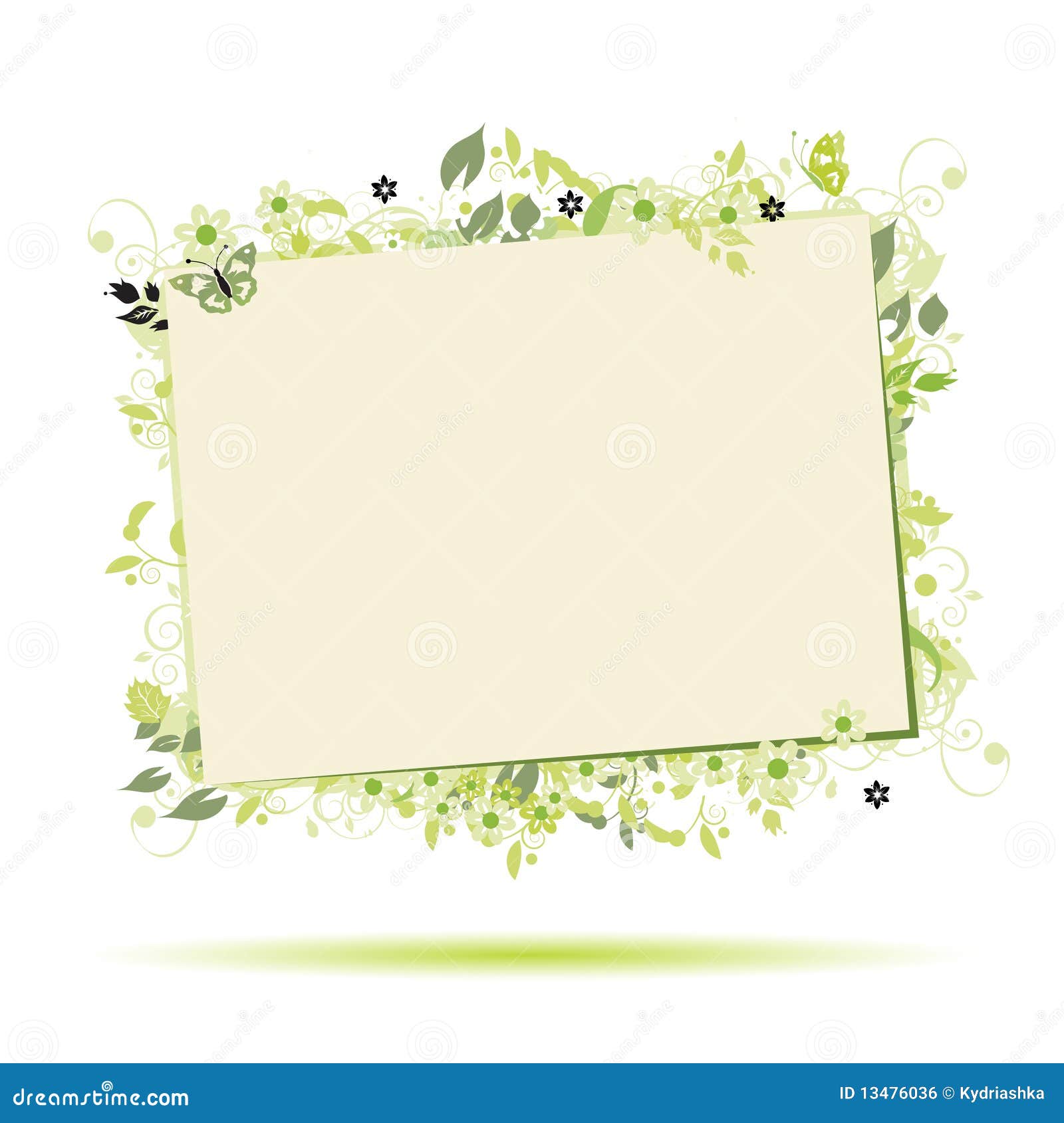 Floral Frame Beautiful with Place for Your Text Stock Vector ...
