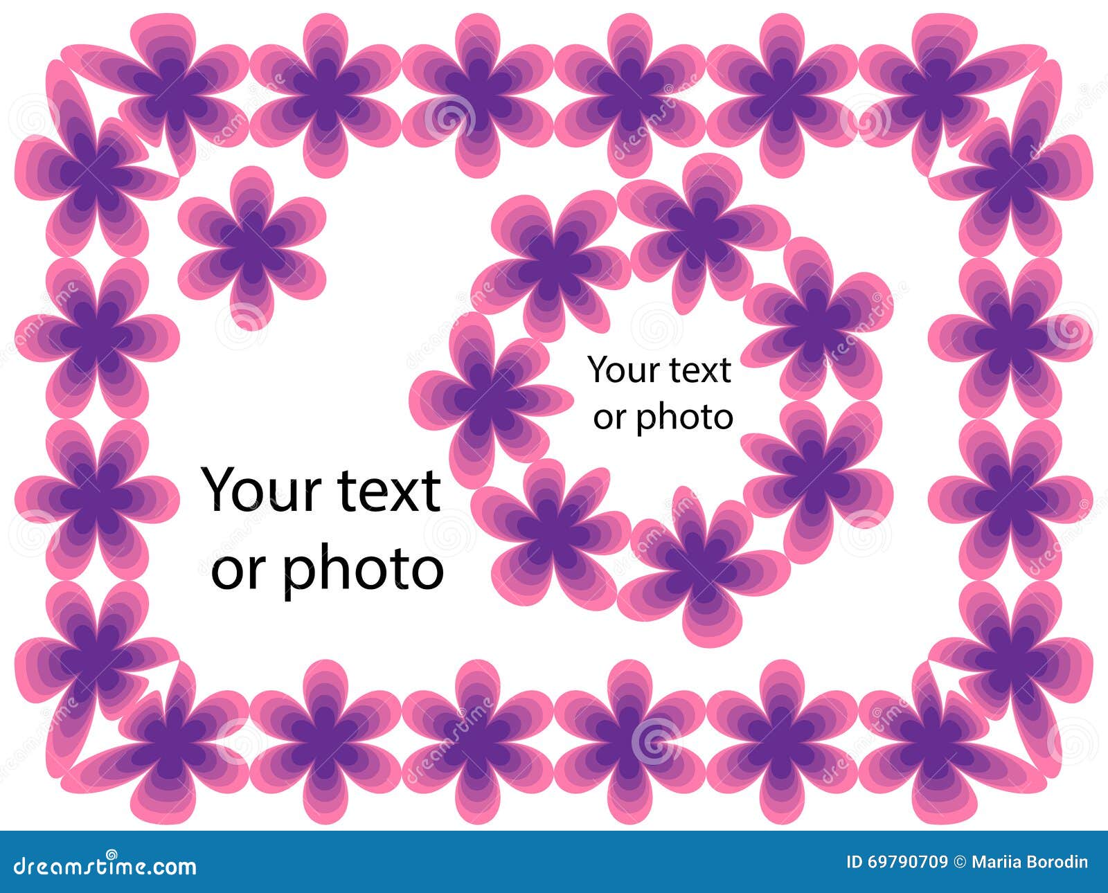 Floral frame stock vector. Illustration of text, shades - 69790709