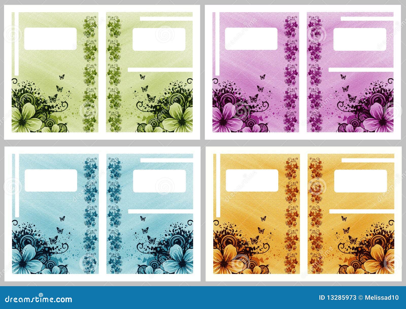 Floral frame cards stock illustration. Illustration of copy - 13285973