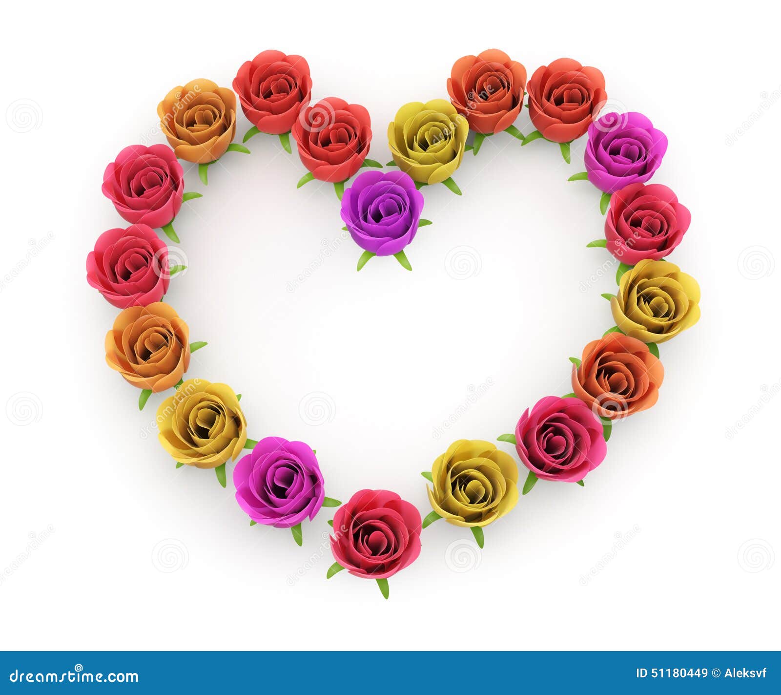 Floral Frame in Heart Shape Stock Illustration - Illustration of ...