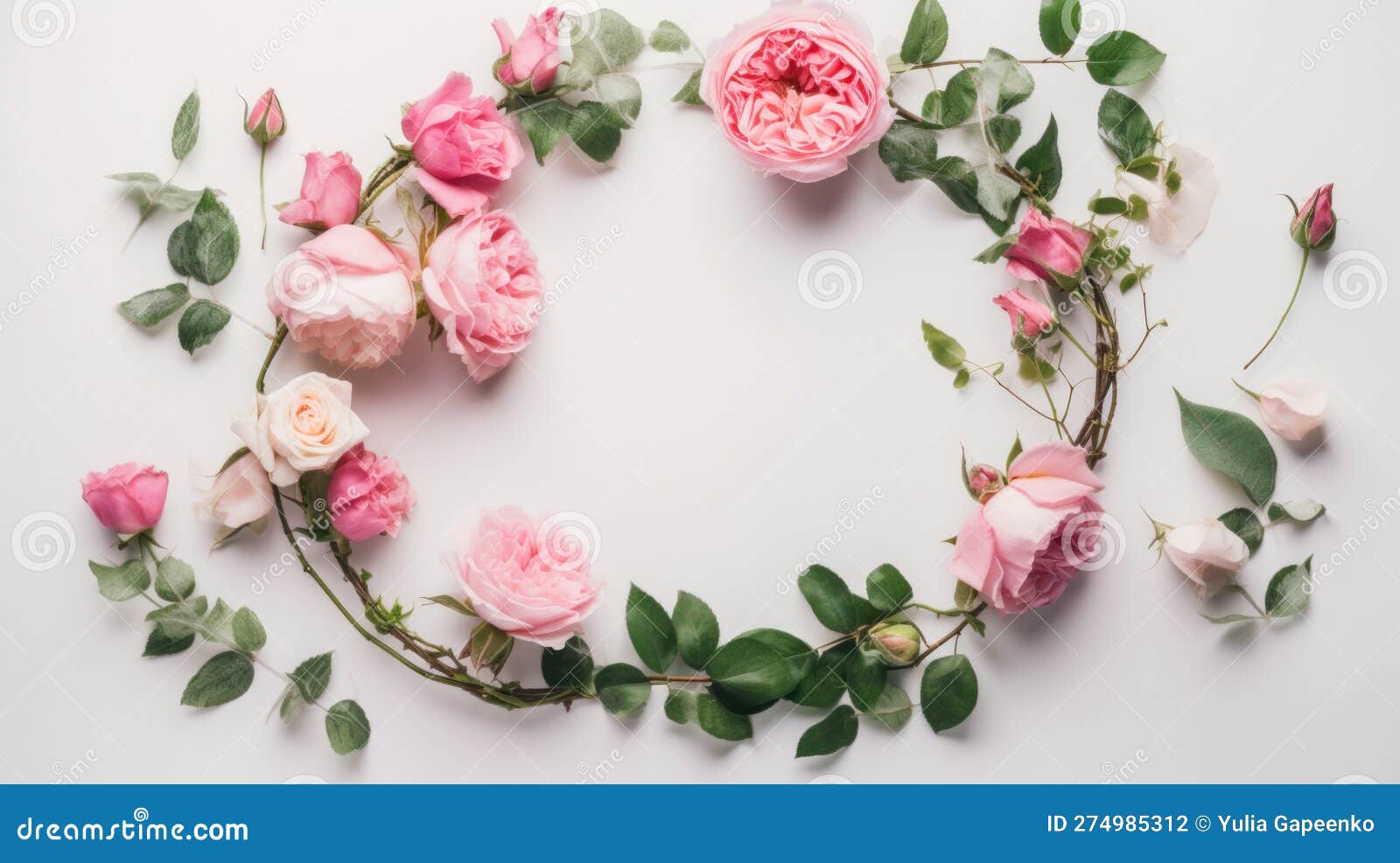 Floral Frame. Illustration AI Generative Stock Illustration ...