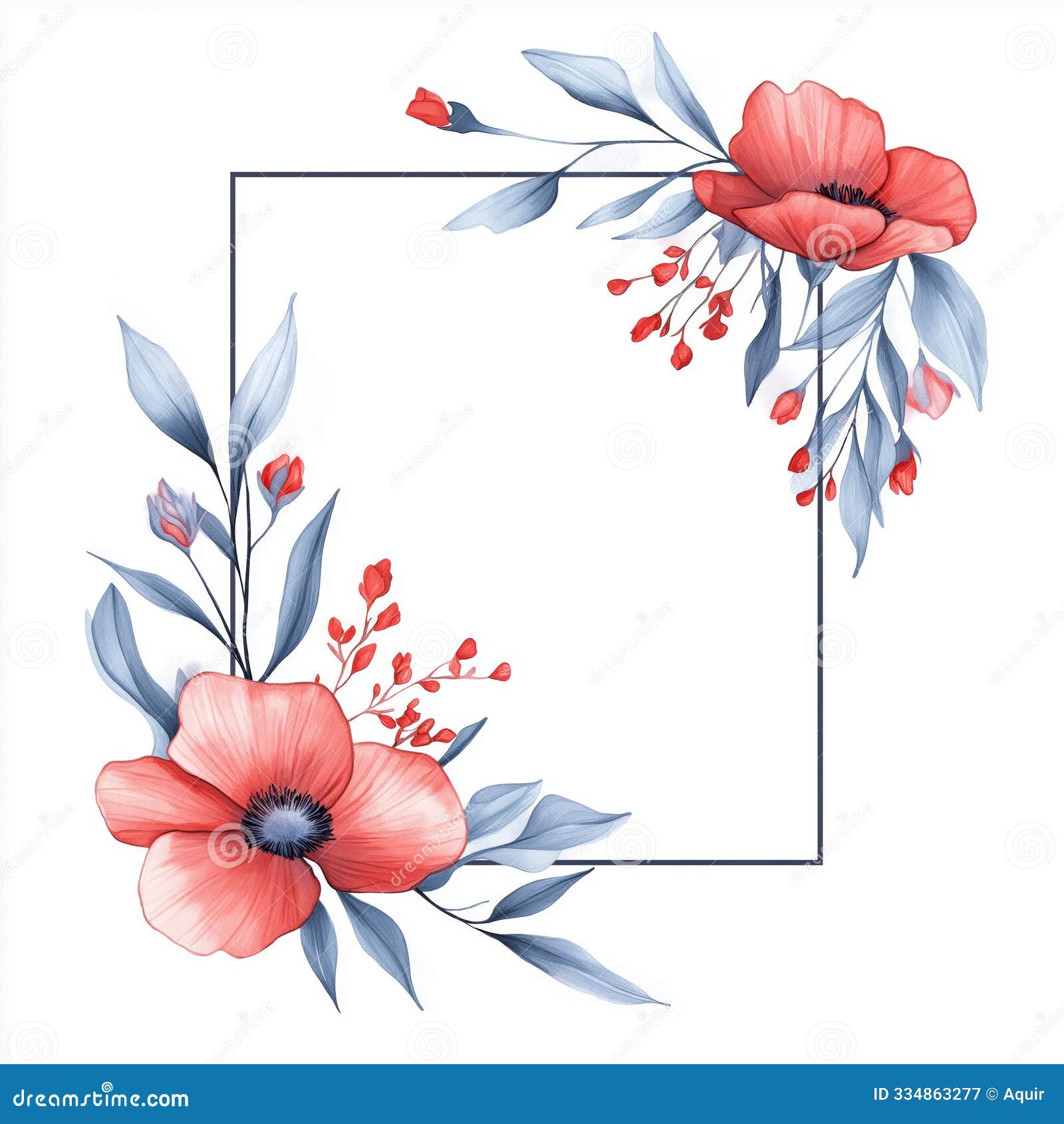 Red Rectangular Watercolor Texture Paint Stain Brush Cartoon Vector ...