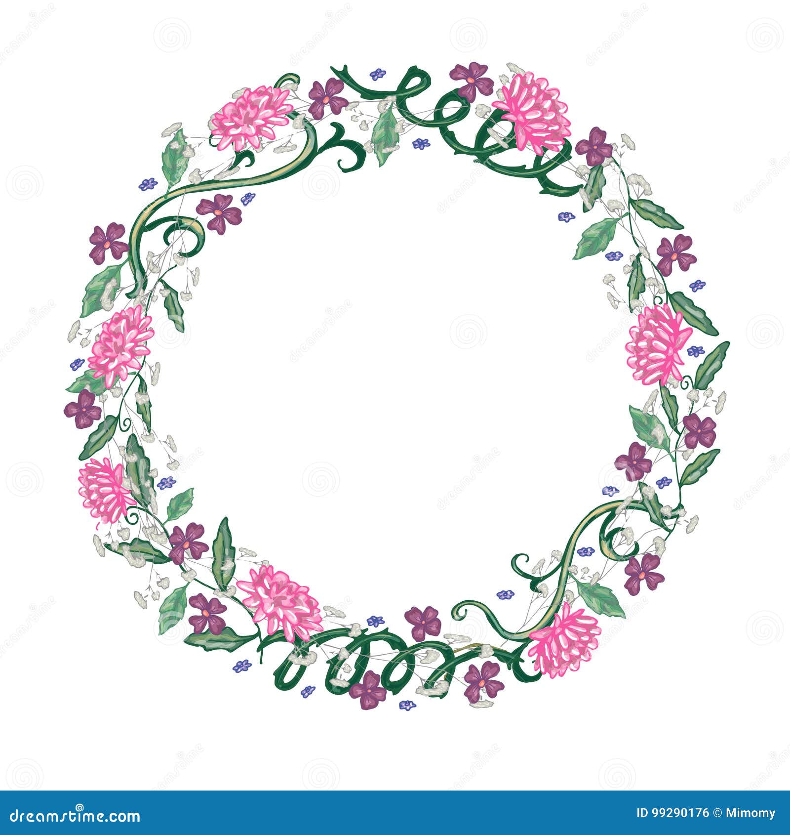 Floral frame stock vector. Illustration of bouquet, floral - 99290176