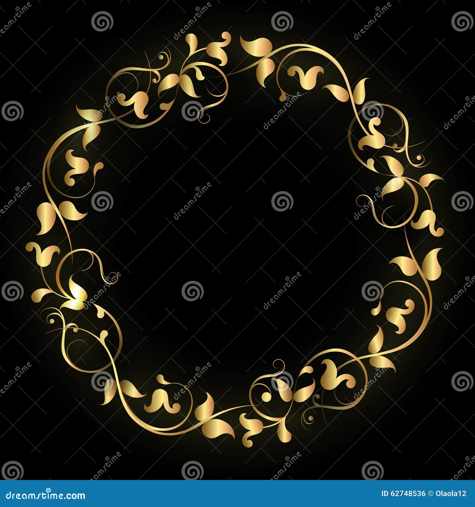 Floral frame stock vector. Illustration of design, baroque - 62748536