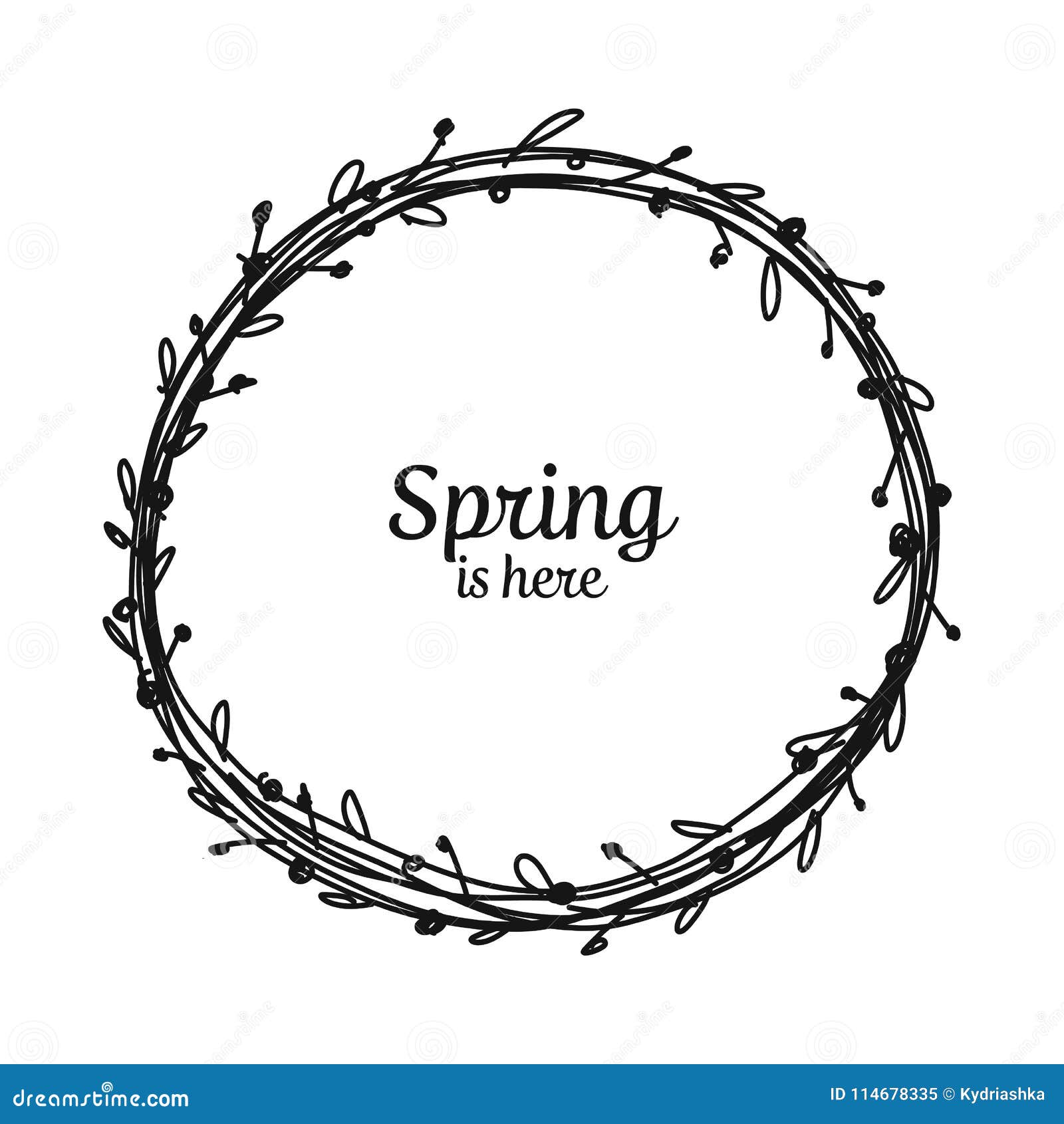 Floral Frame, Sketch for Your Design Stock Vector - Illustration of ...