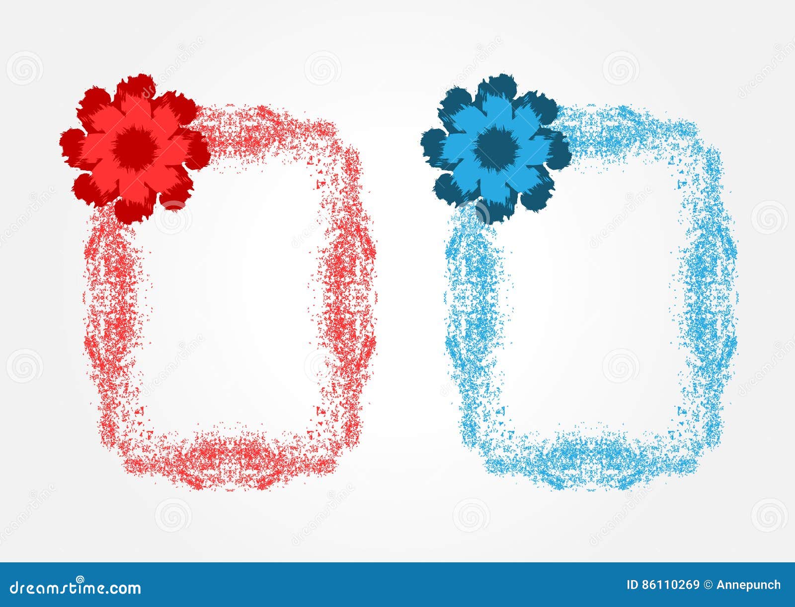 Floral Frame Spray Painted. Grunge. Stock Vector - Illustration of ...