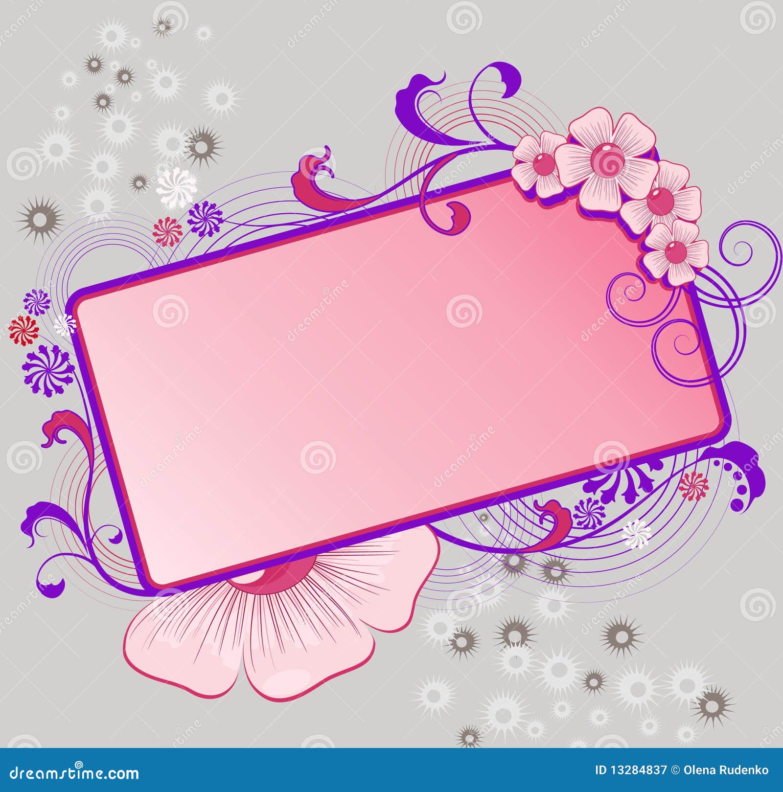 Floral frame for text stock vector. Illustration of frame - 13284837