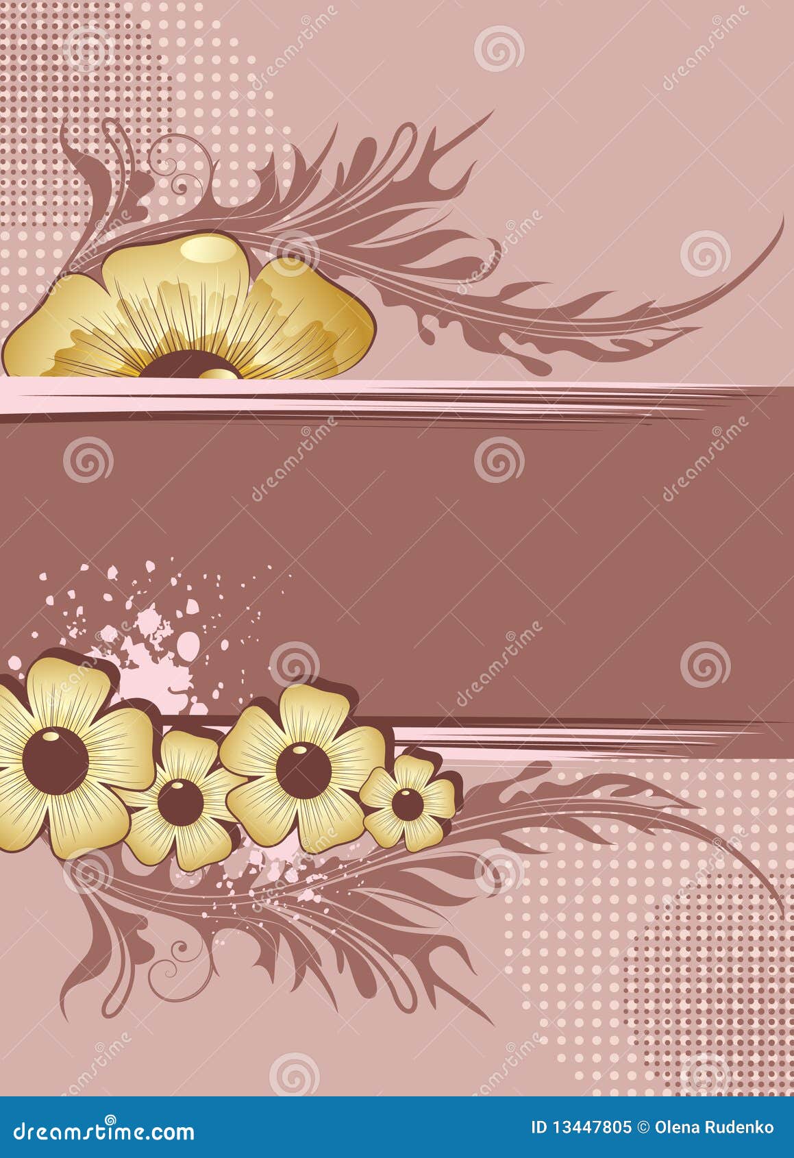 Floral frame for text stock vector. Illustration of naturale - 13447805