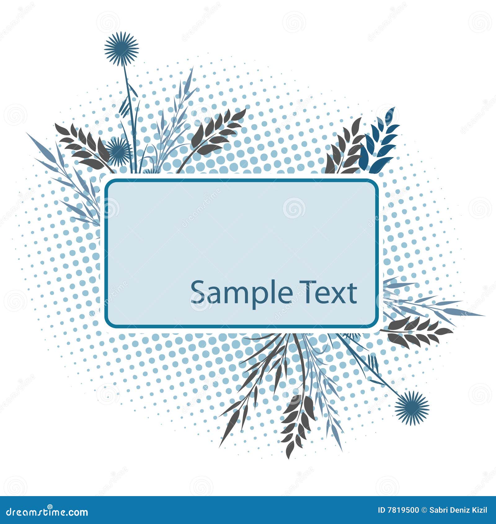 Floral frame for text stock vector. Illustration of decor - 7819500