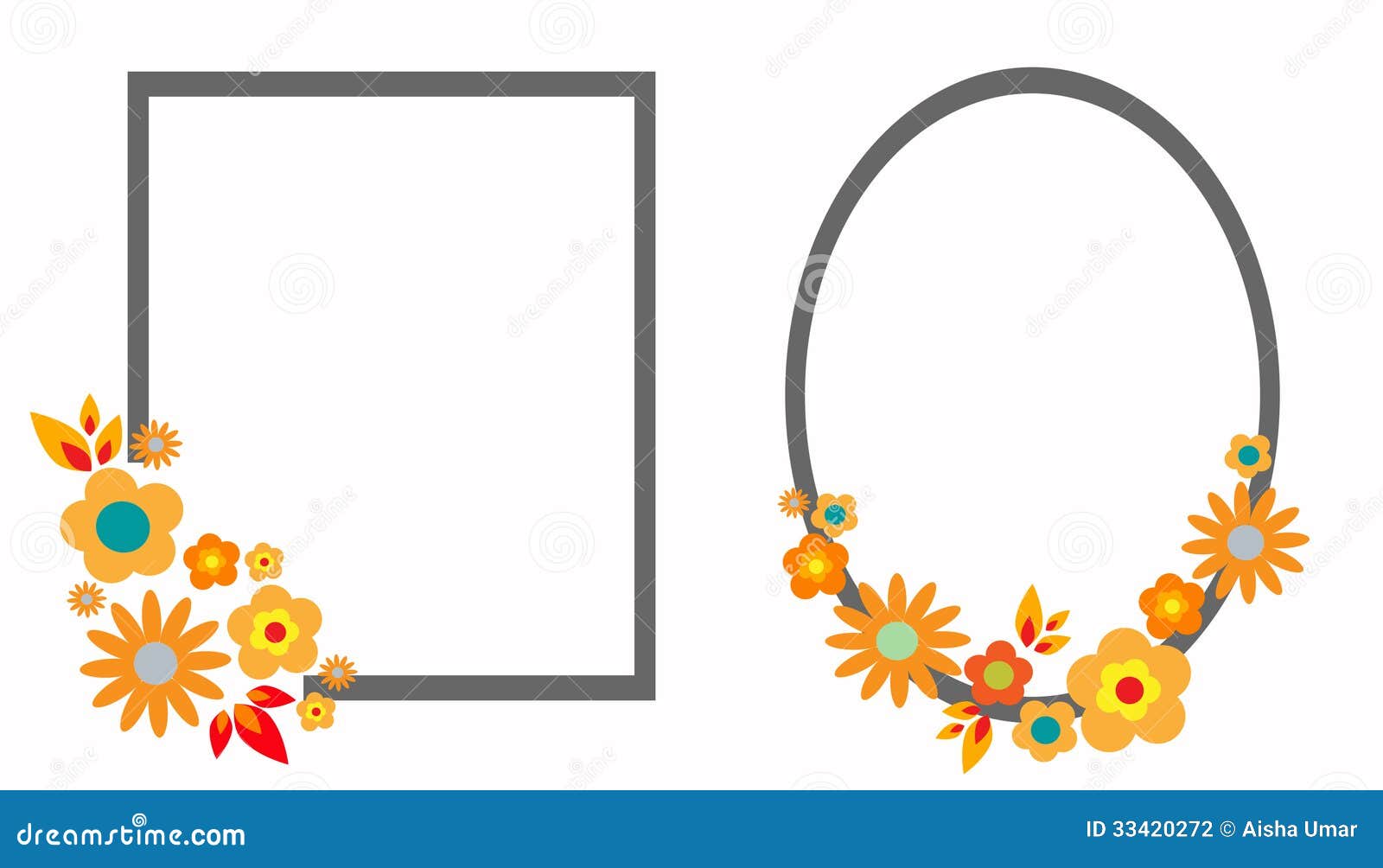 Floral Frames stock illustration. Illustration of frame - 33420272