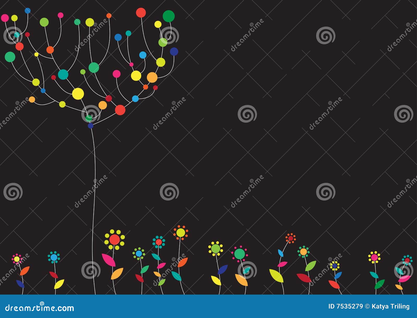 Floral funky background stock vector. Illustration of environment - 7535279