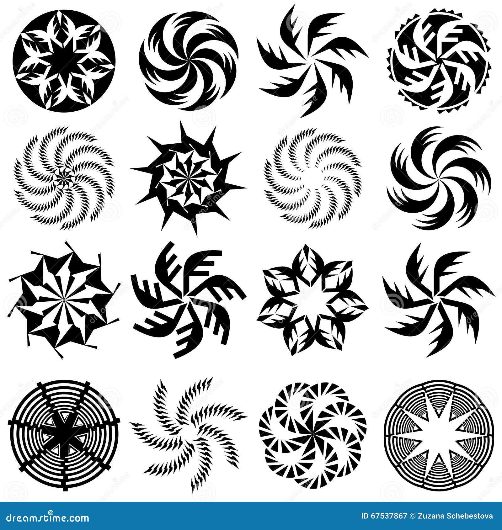 Floral Geometric Designs Illustration Stock Illustration - Illustration ...