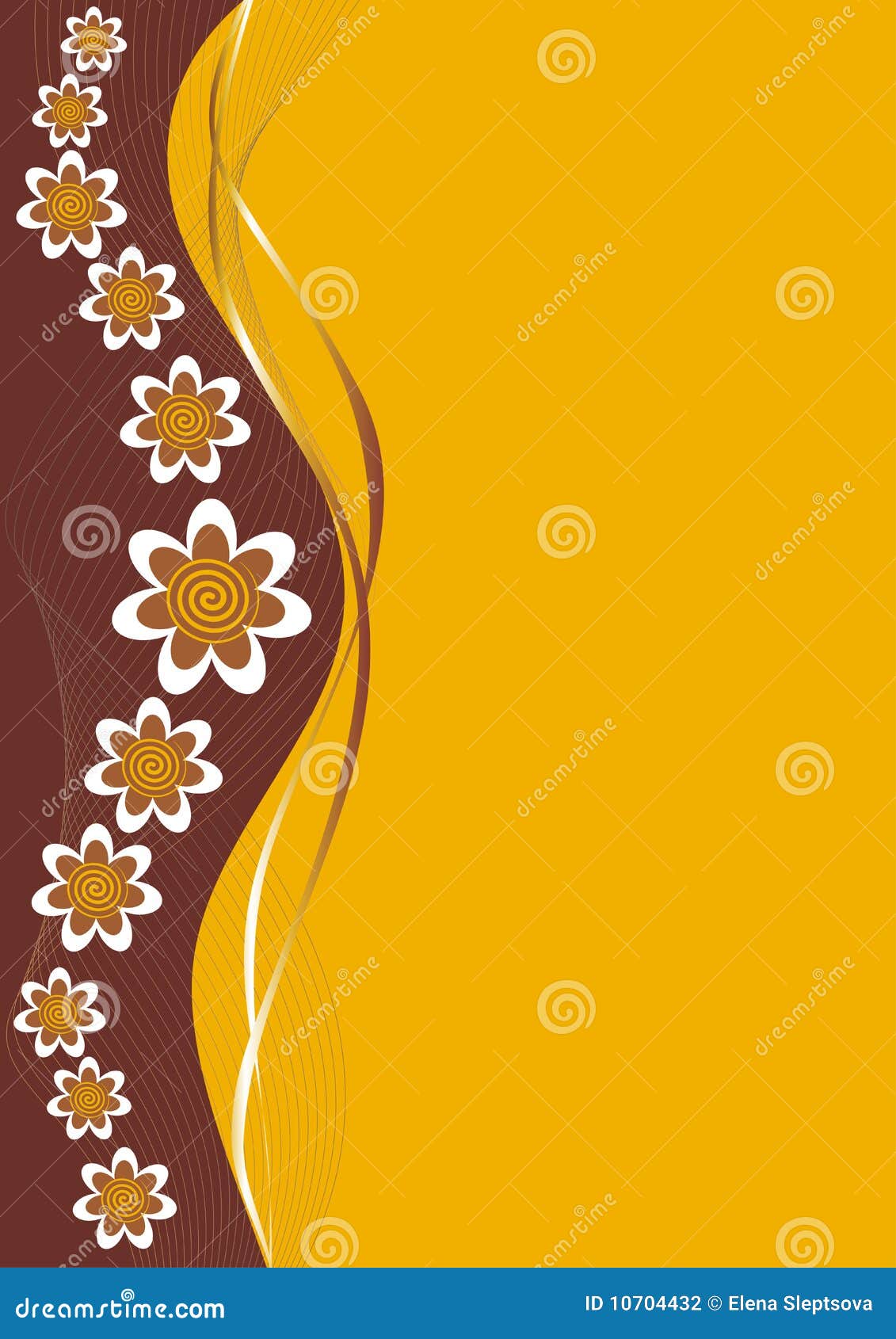 Floral glade stock vector. Illustration of yellow, flower - 10704432