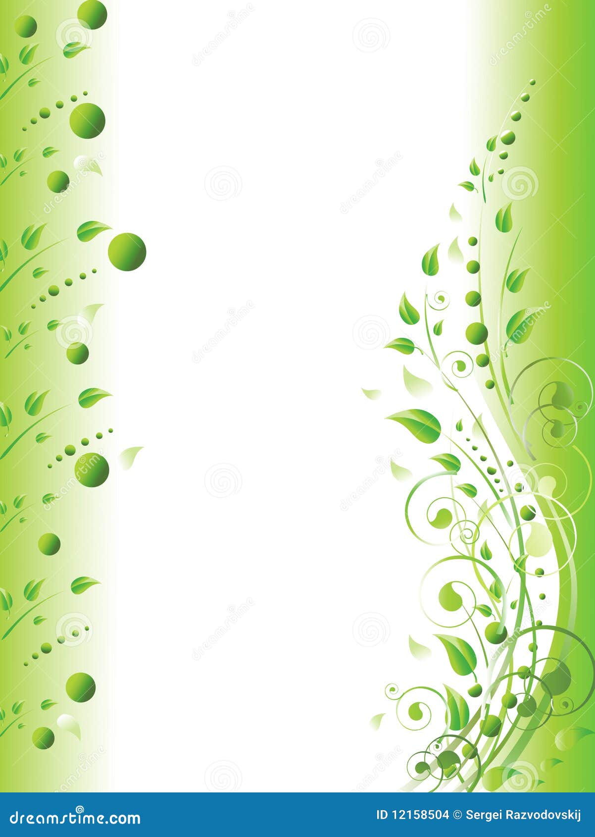 Floral in Green with Copy-space Stock Vector - Illustration of fresh ...