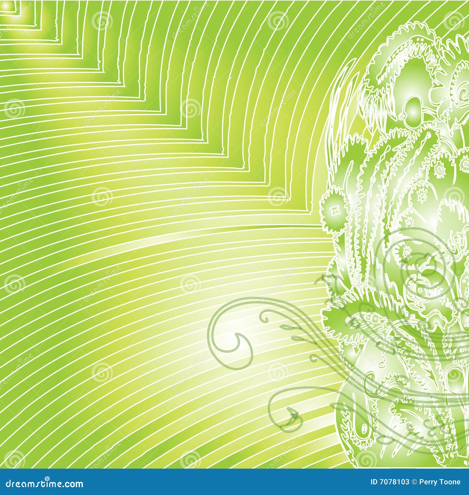 Floral Green Design stock vector. Illustration of emblem - 7078103