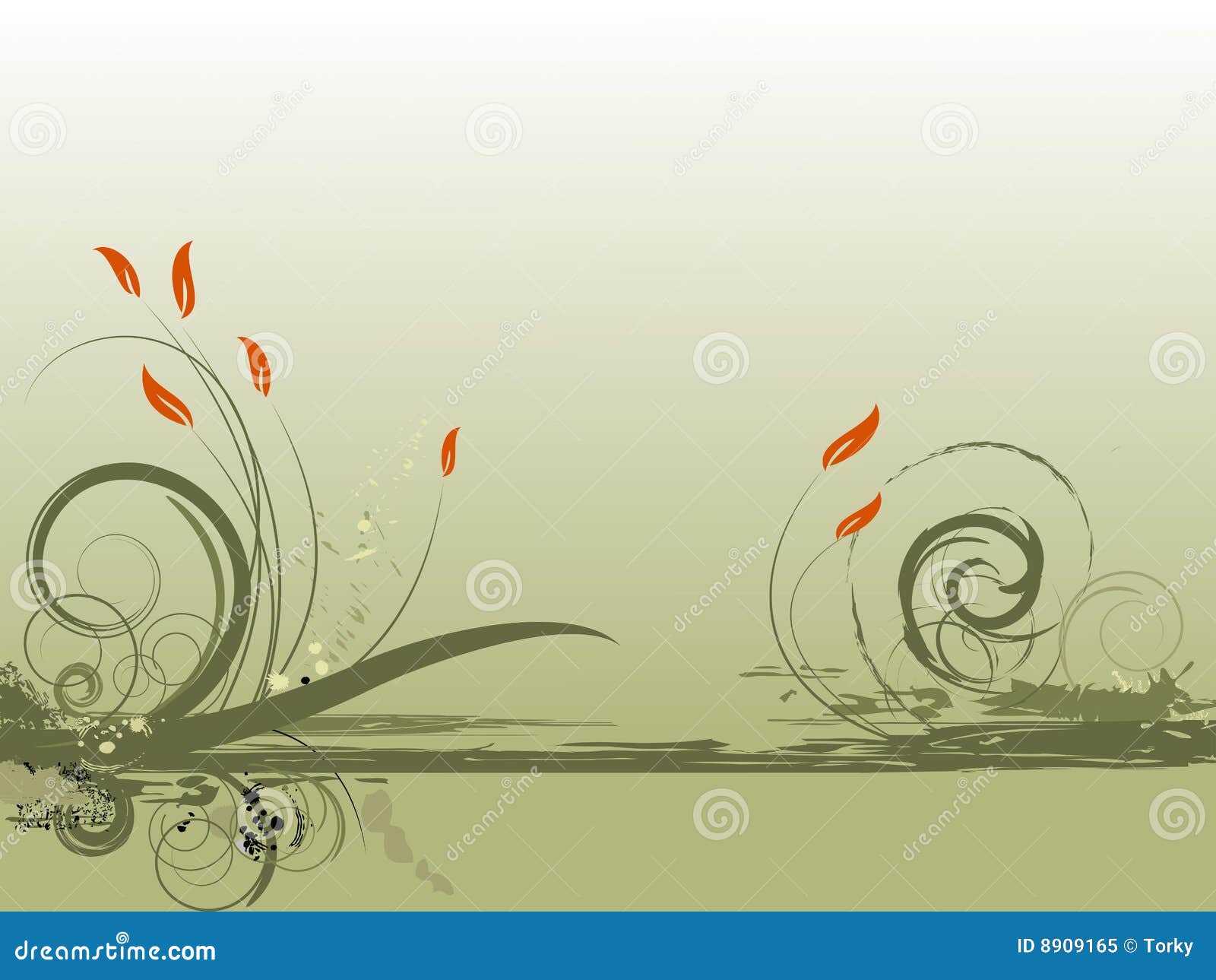 Floral green design stock vector. Illustration of floral - 8909165