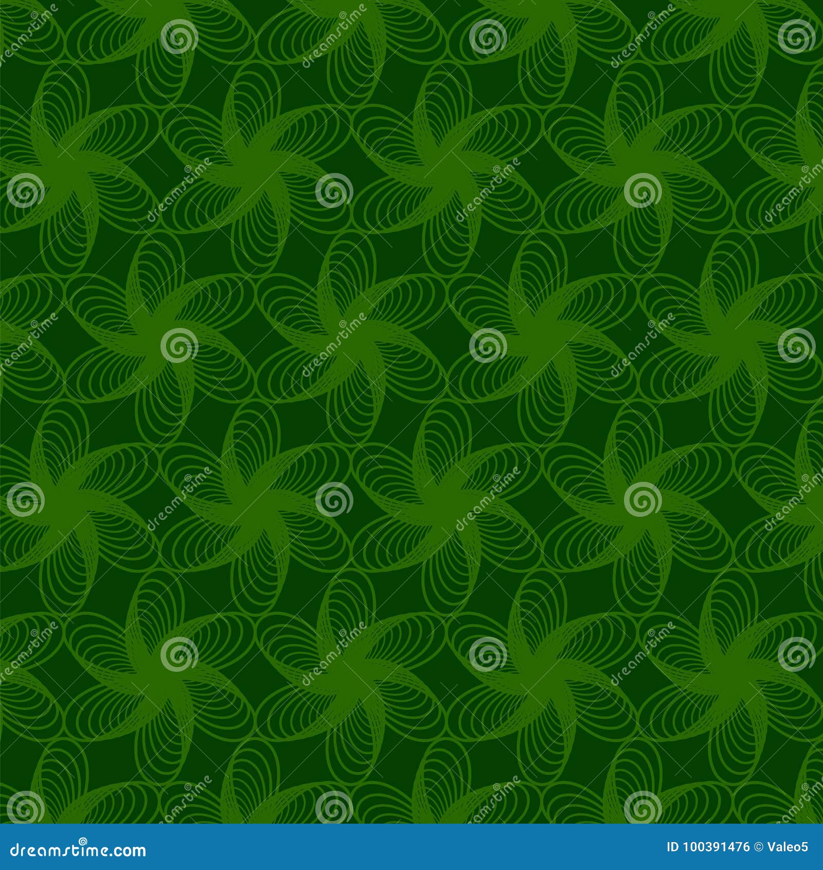 Floral Green Line Pattern stock vector. Illustration of geometric ...