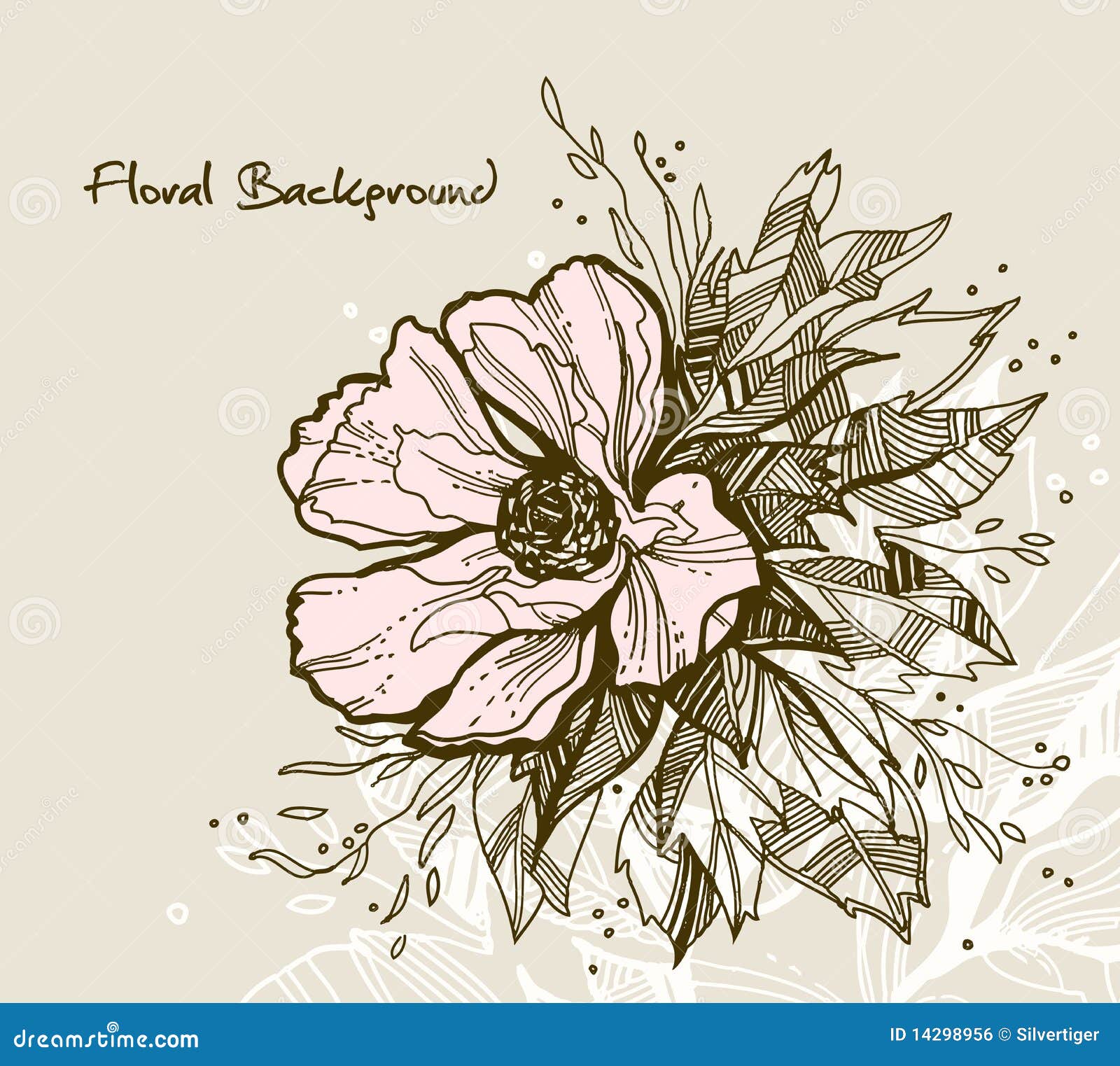 Floral greeting card stock vector. Illustration of decorative - 14298956