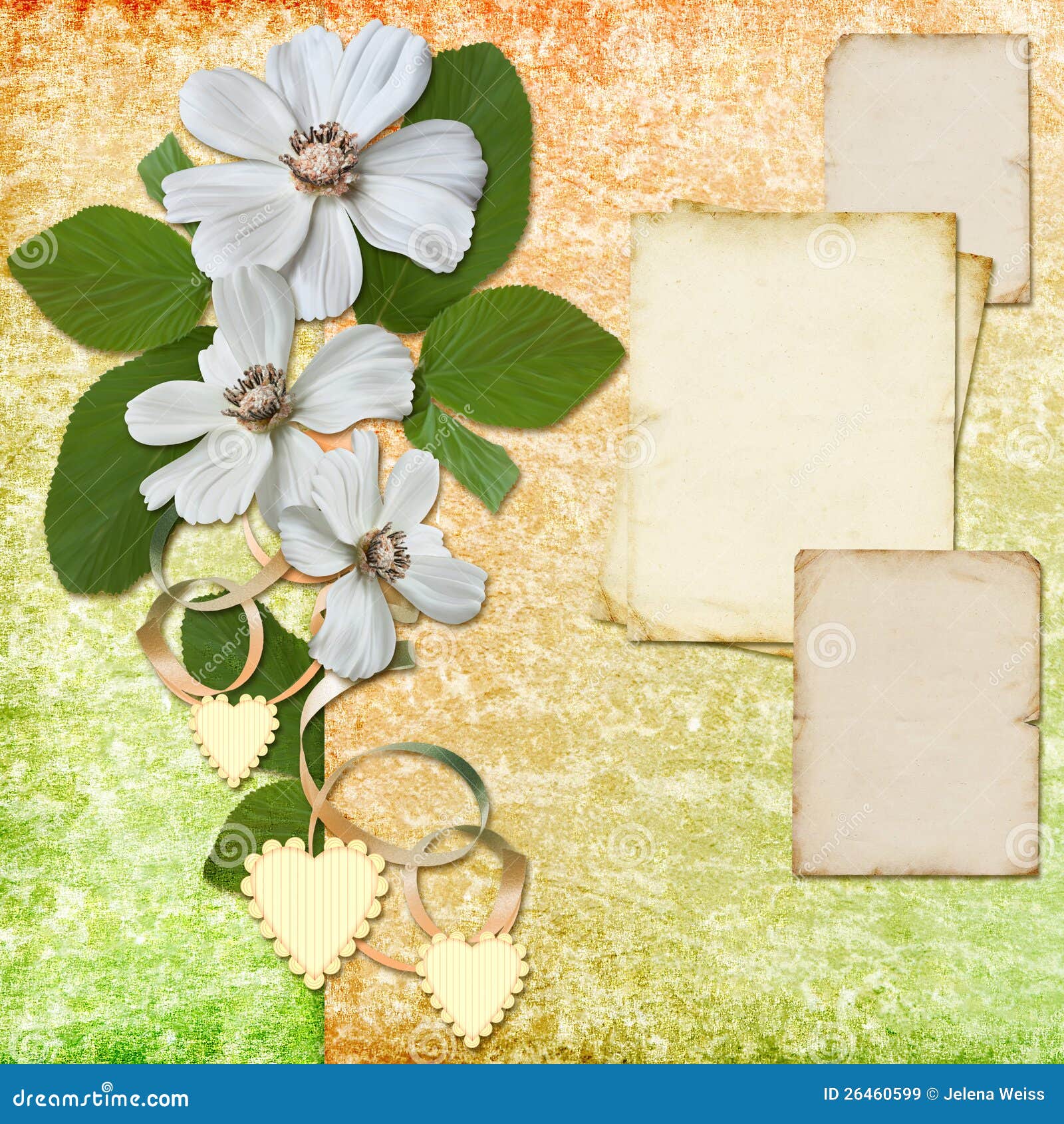 Floral Greeting Card with Place for Your Text Stock Illustration ...