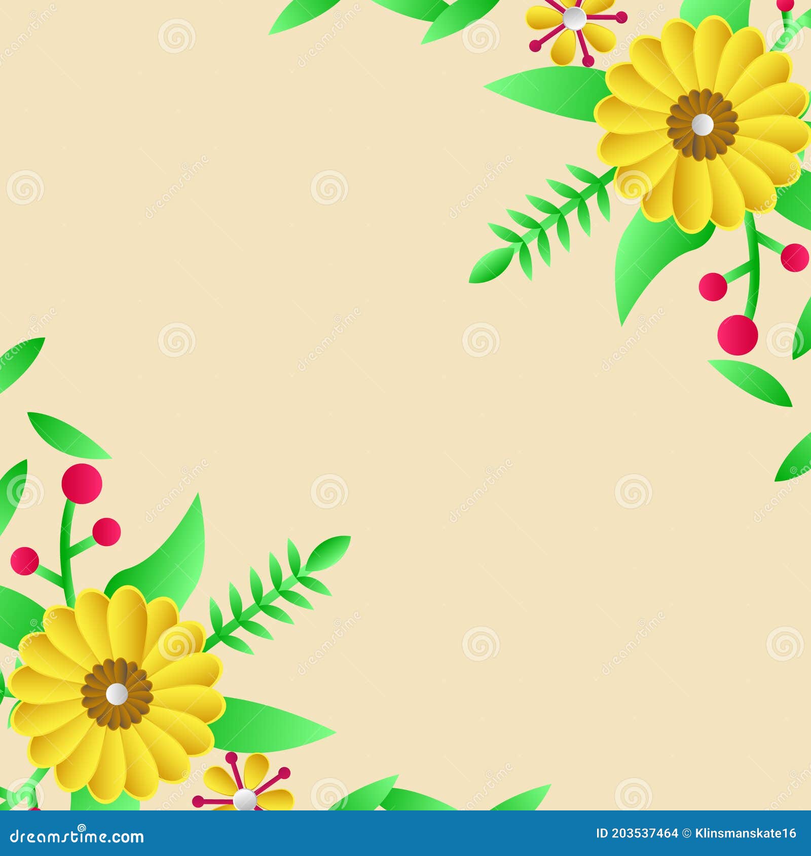 Floral Greeting Card Template Design Conceptual for Wedding or Event ...