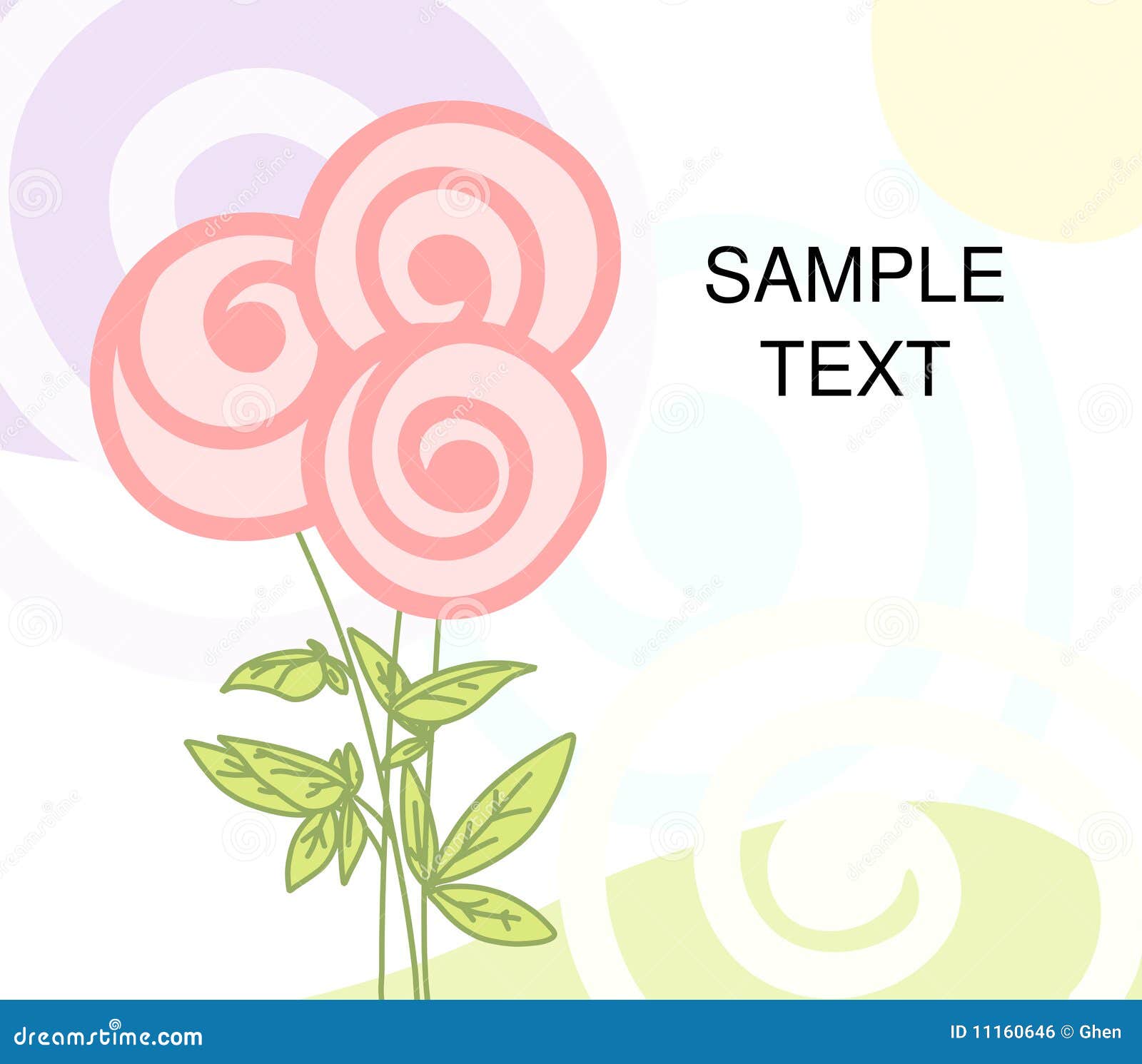 Floral greeting. vector stock vector. Illustration of leaf - 11160646