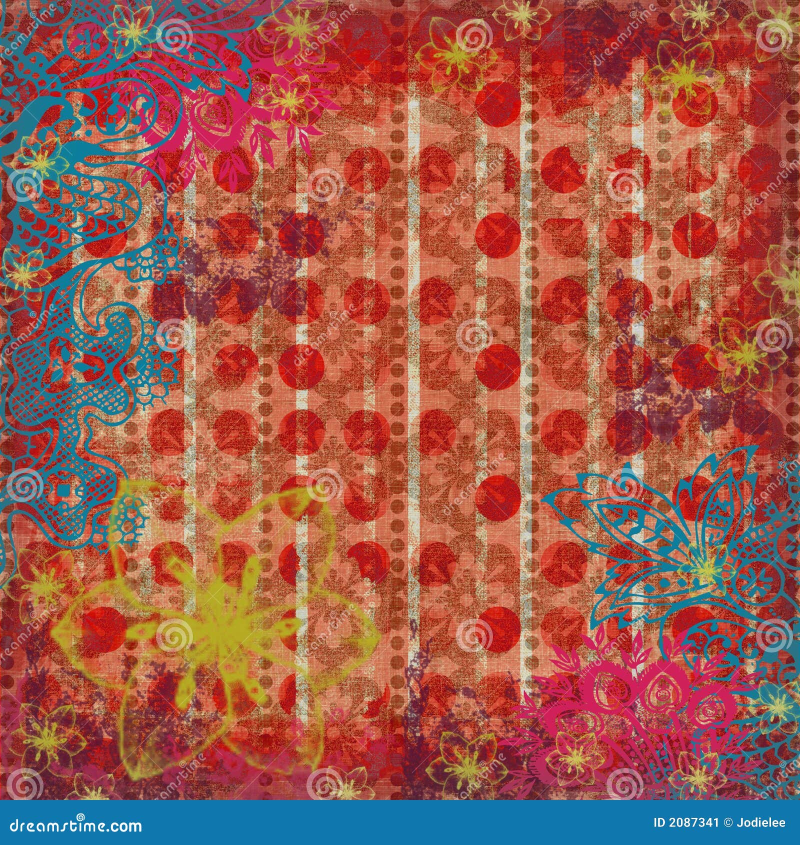 Floral Gypsy Beachy Scrapbook Background Stock Illustration ...