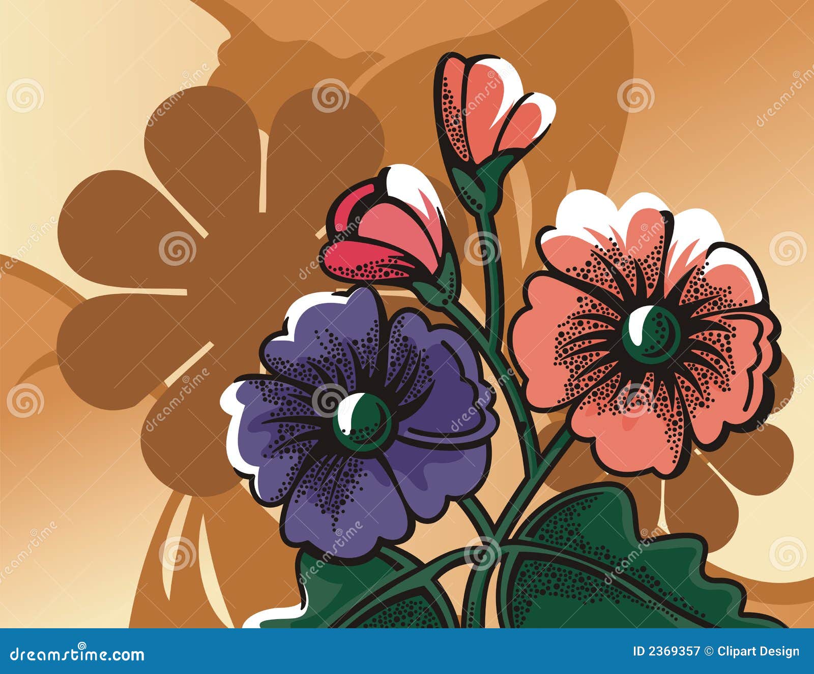 Floral halftone background stock vector. Illustration of bouquet - 2369357