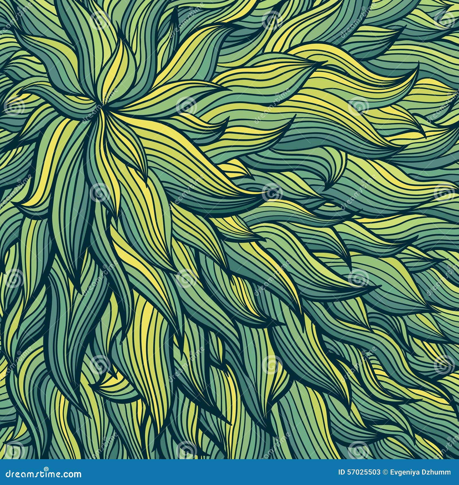 Floral Hand-drawn Background. Stock Vector - Illustration of line, hand ...