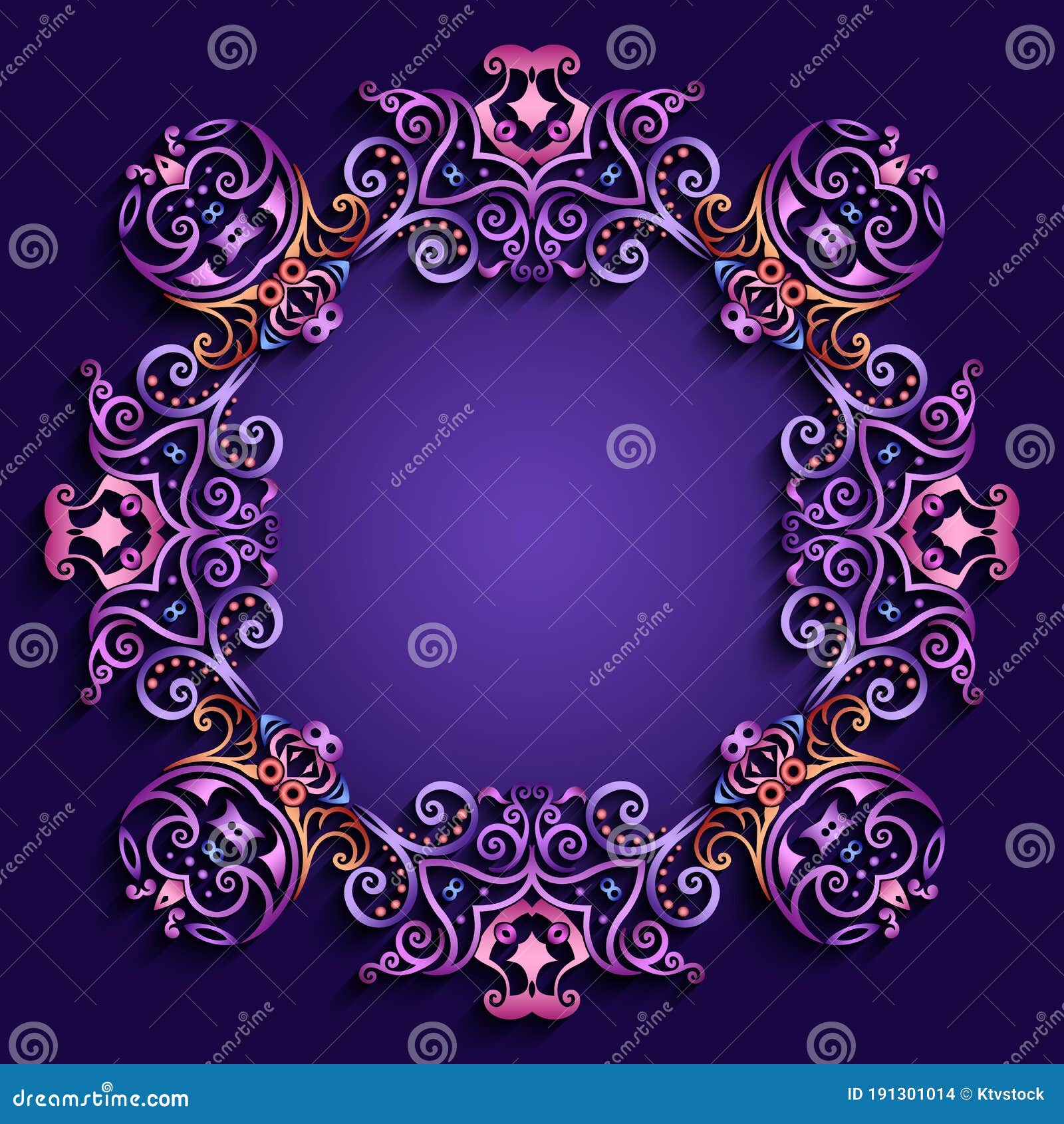 Floral Hand Drawn Vector Border. Nature Elements and Objects ...