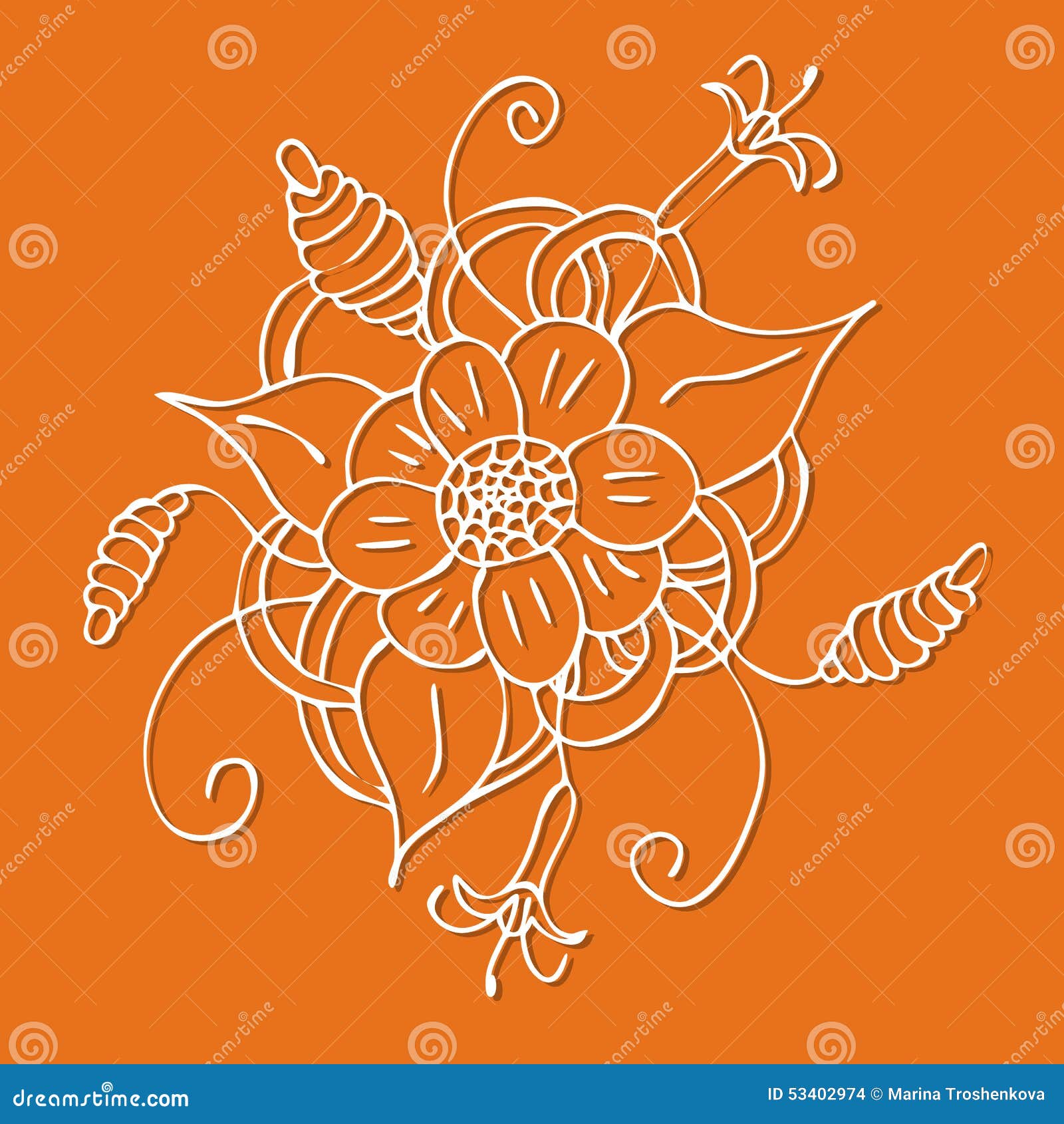 Floral Hand Drawn Zentangle Stock Vector - Illustration of wallpaper ...