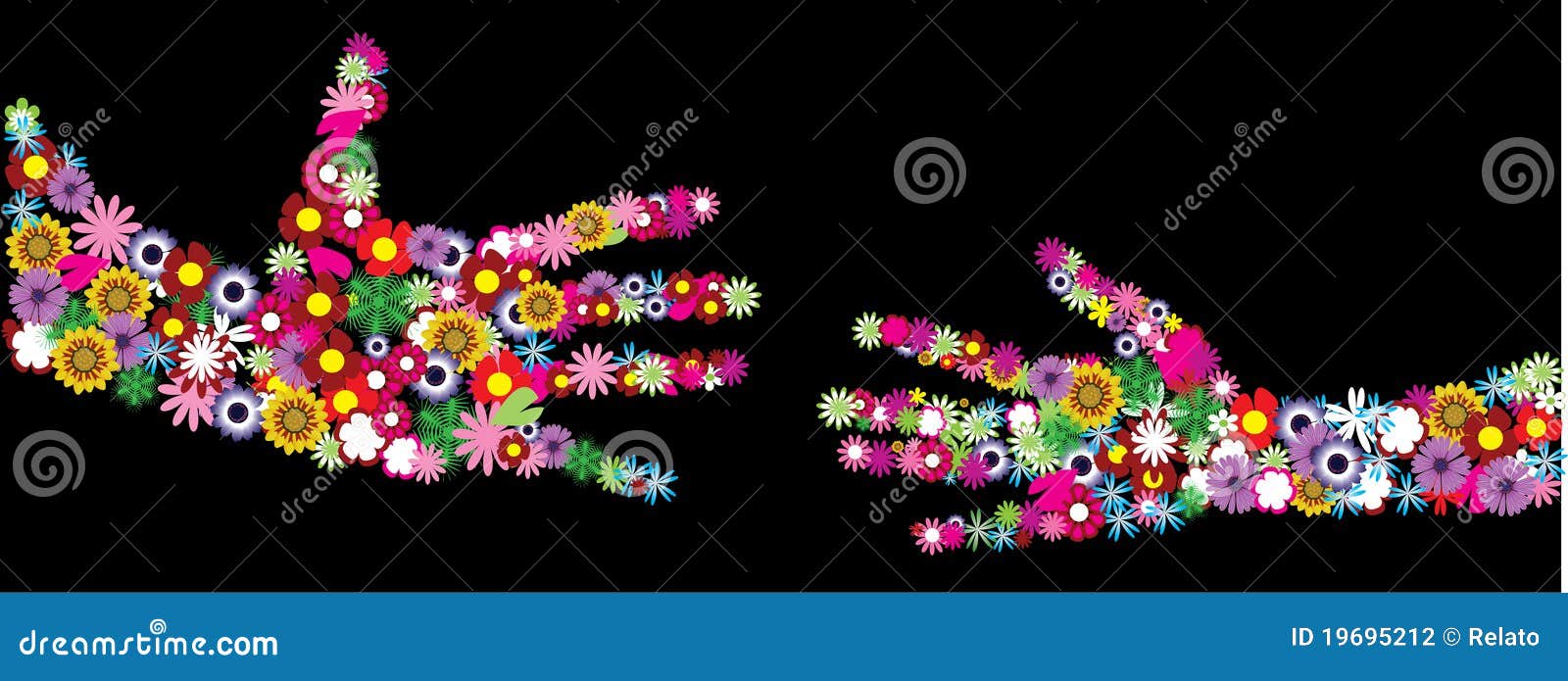 Floral Hands Stock Illustrations – 6,146 Floral Hands Stock ...