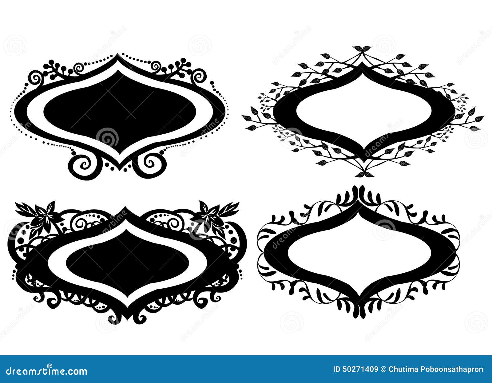Floral head title stock illustration. Illustration of floral - 50271409
