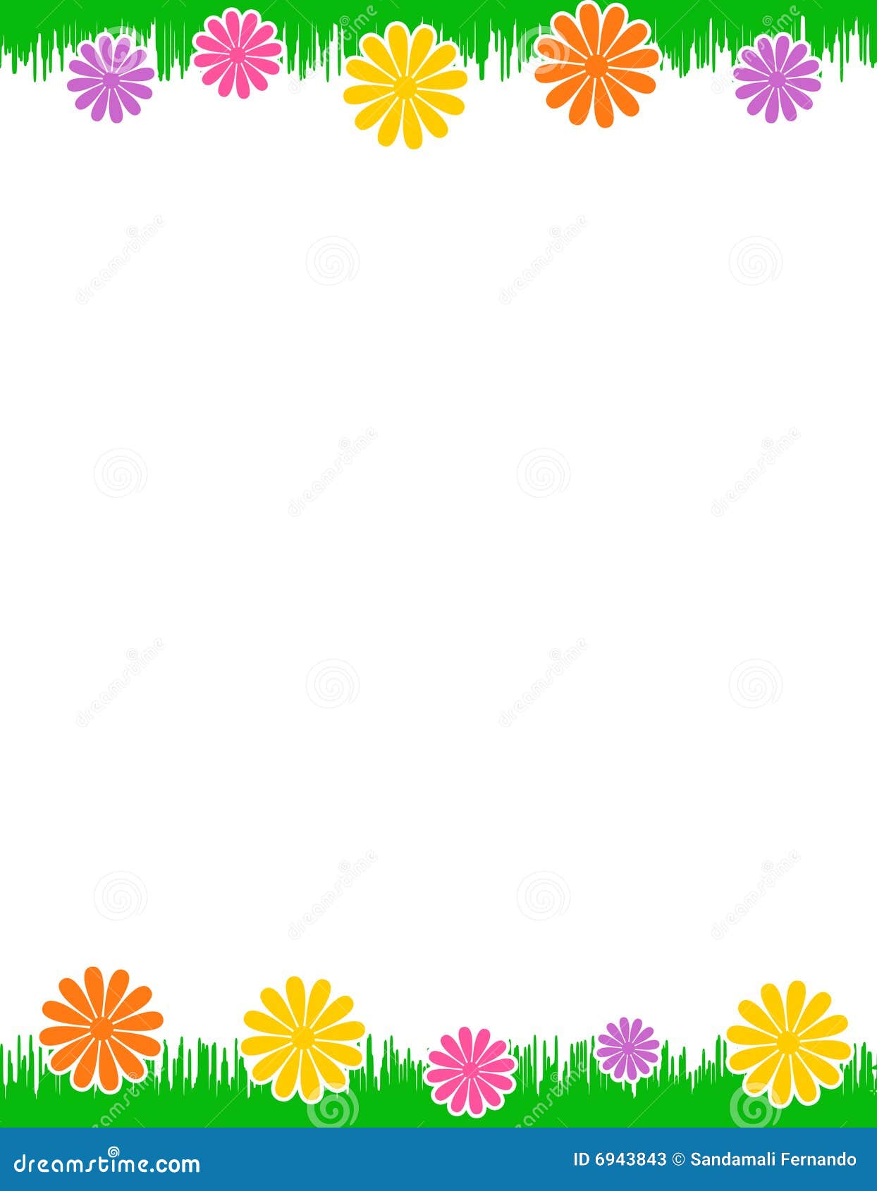 Floral header and footer stock illustration. Illustration of greeting ...