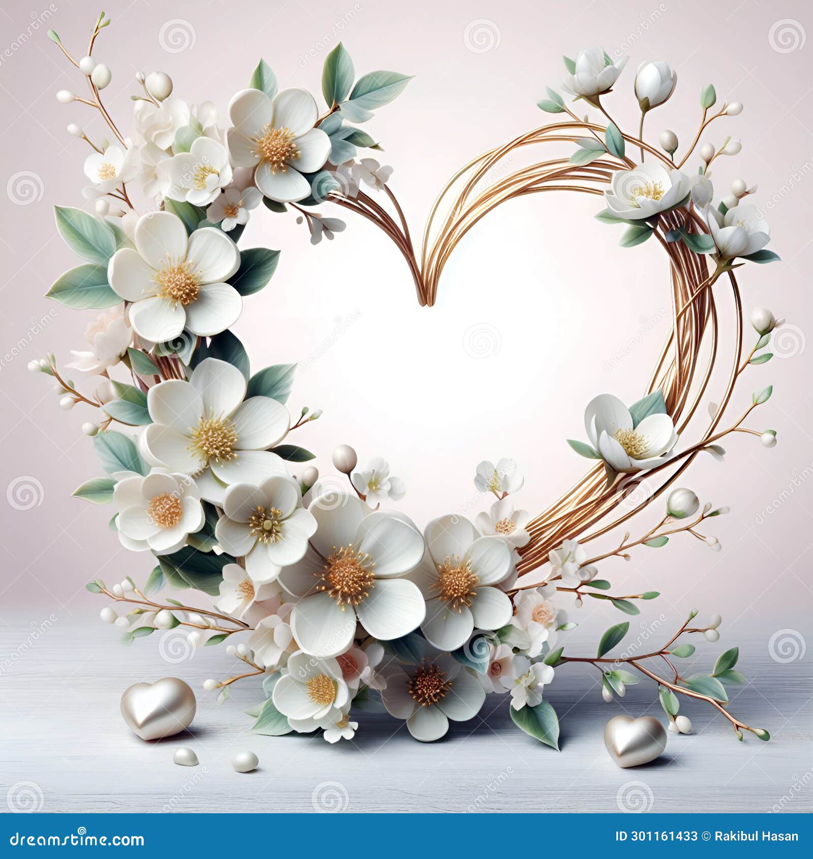 A floral heart frame . stock illustration. Illustration of sketch ...