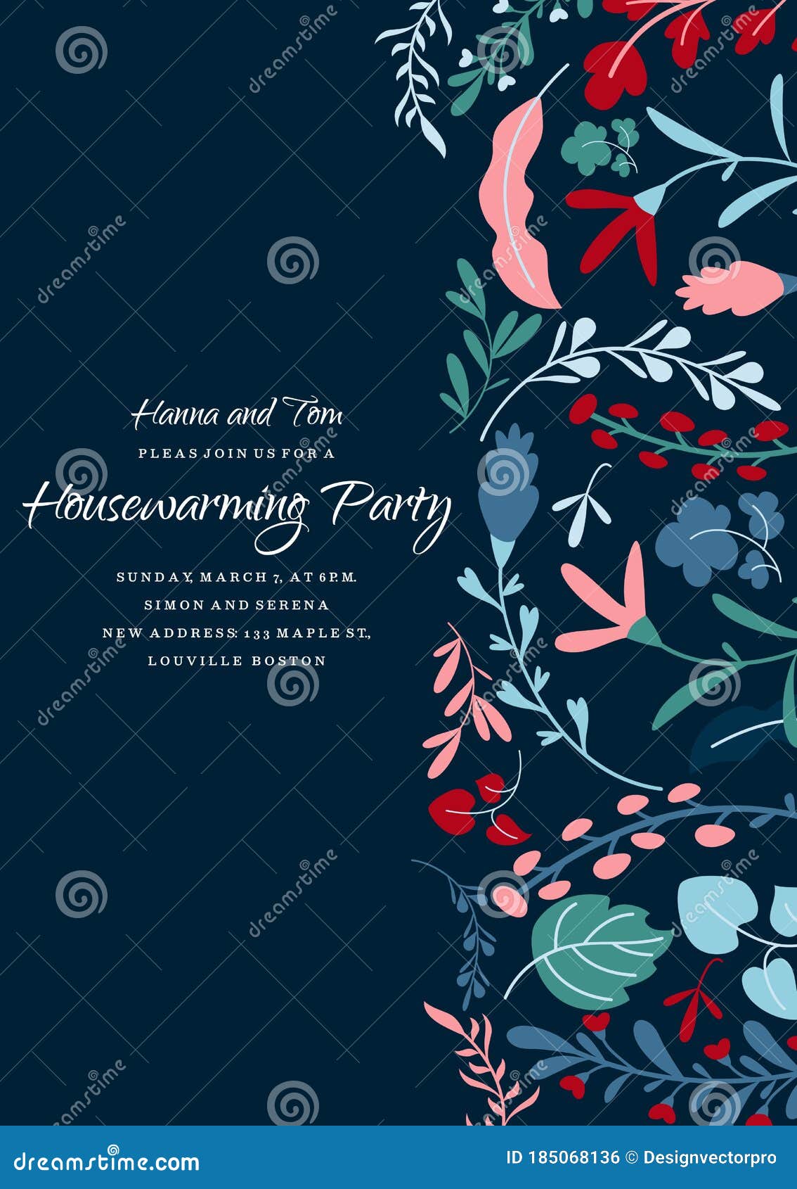 Housewarming Party Invitation Card Design Royalty Free Stock