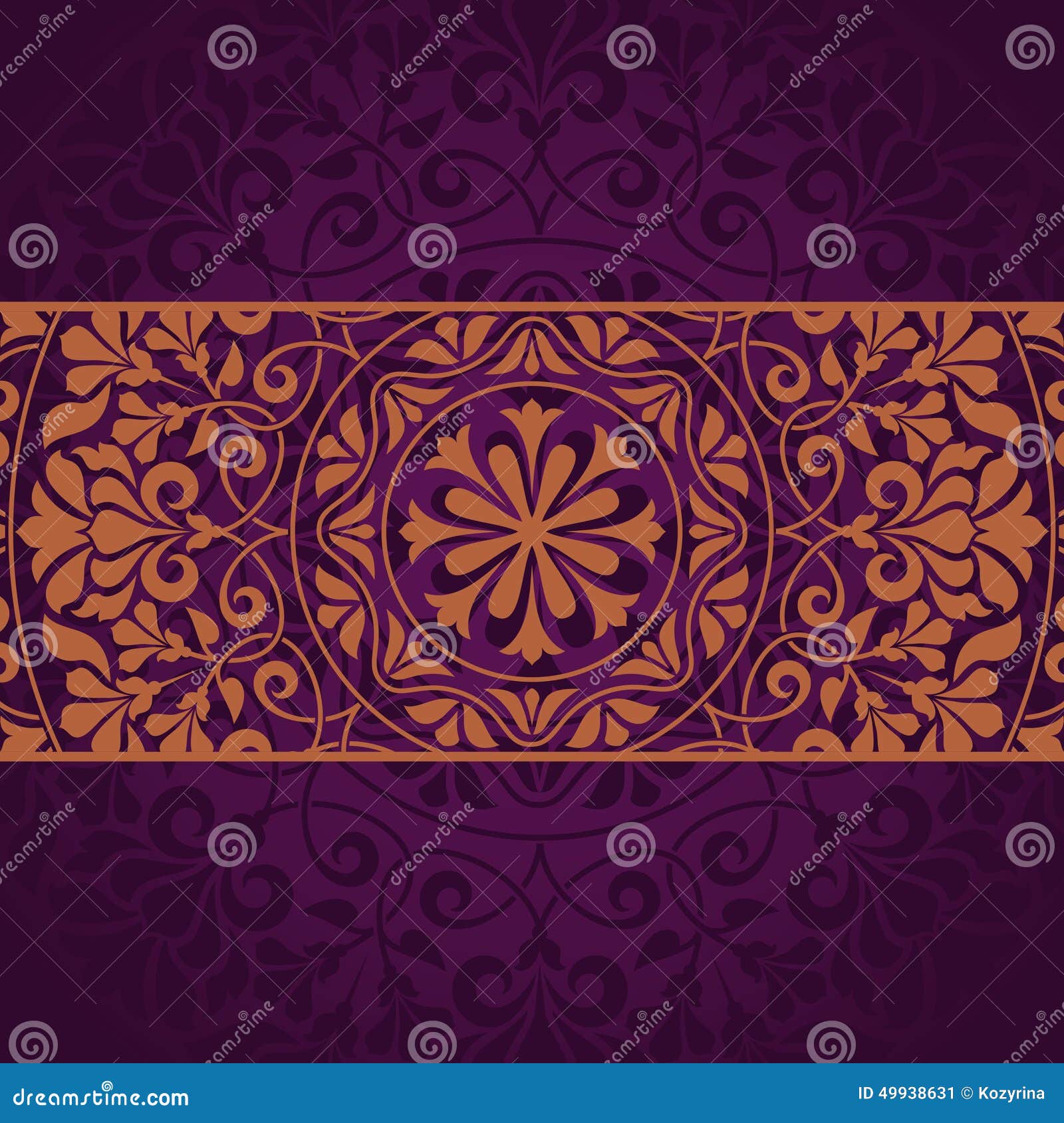 Floral Indian pattern stock vector. Illustration of card - 49938631
