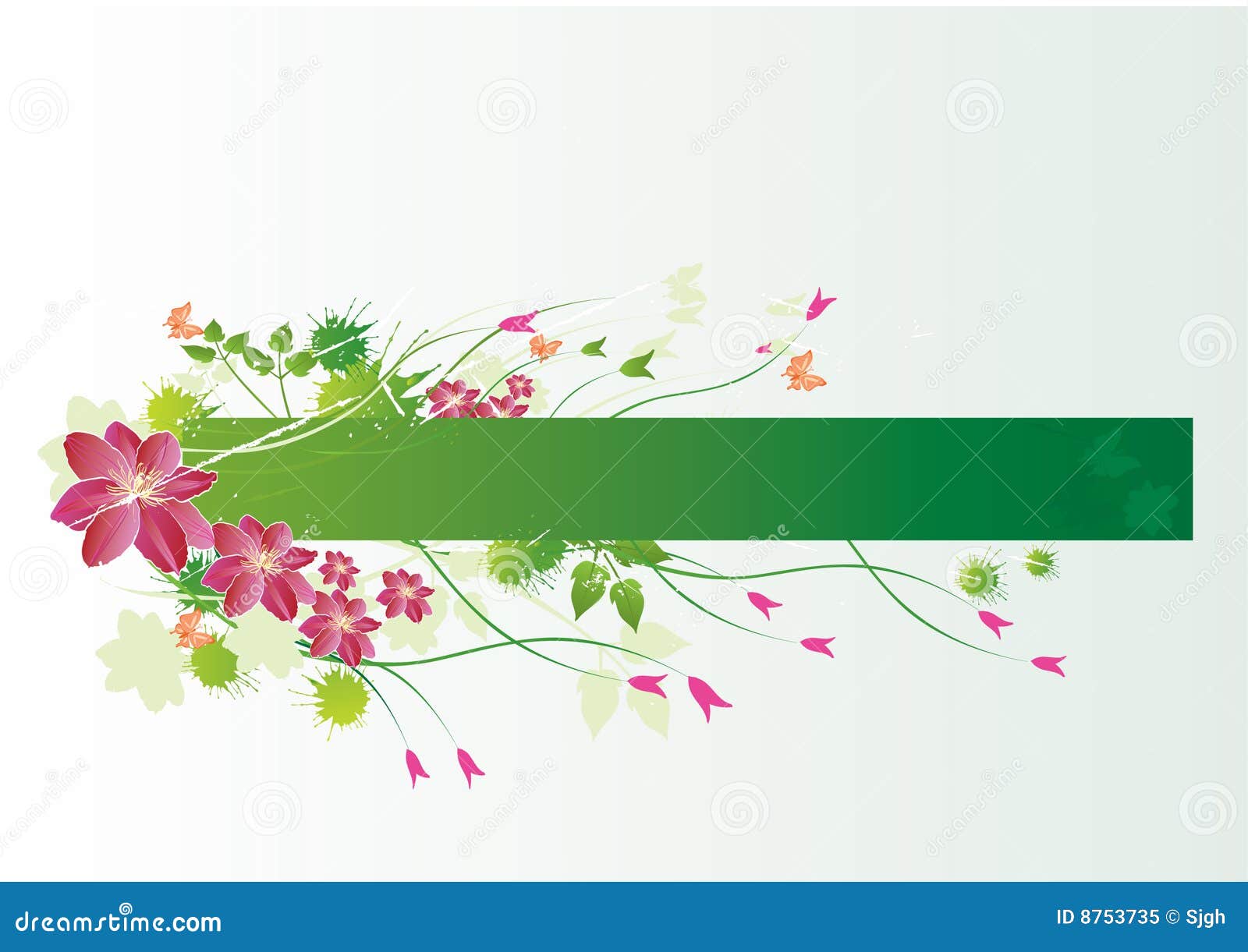 Floral label stock vector. Illustration of banner, graphic - 8753735