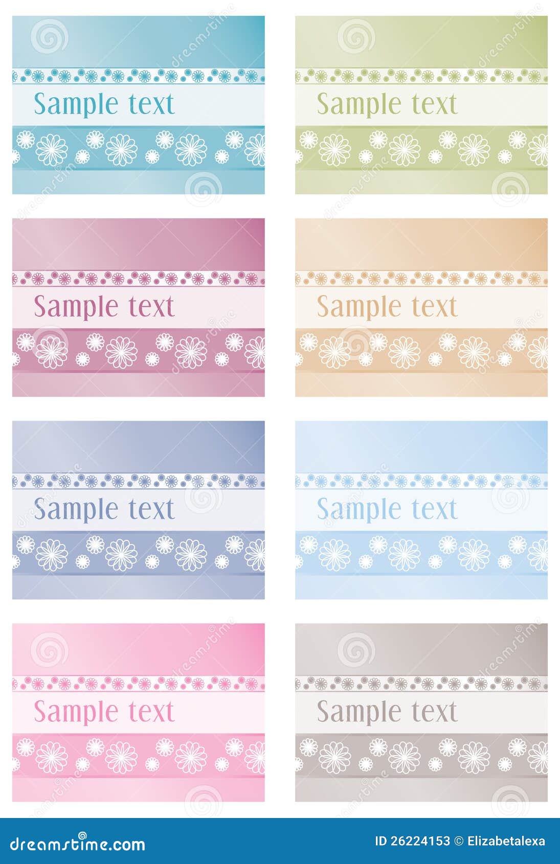 Floral labels in colours stock vector. Illustration of backdrop - 26224153