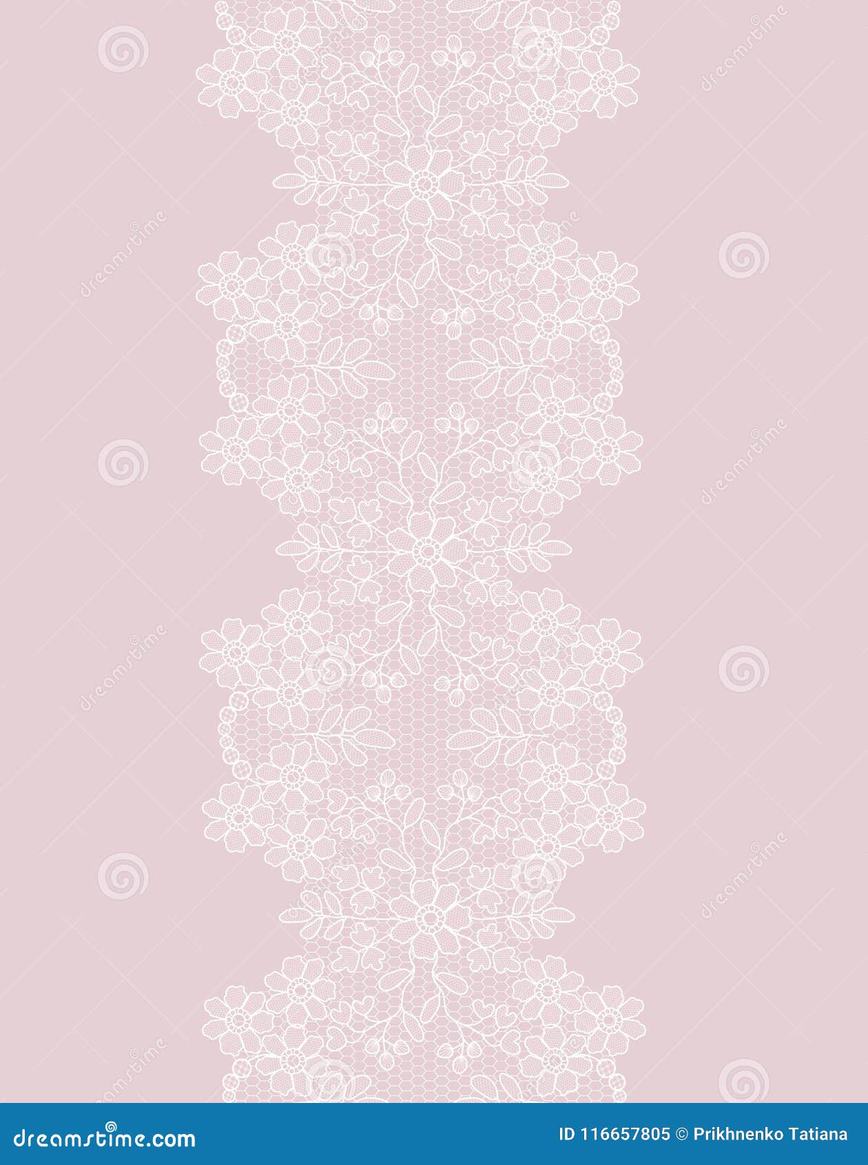 Floral lace border stock vector. Illustration of pink - 116657805