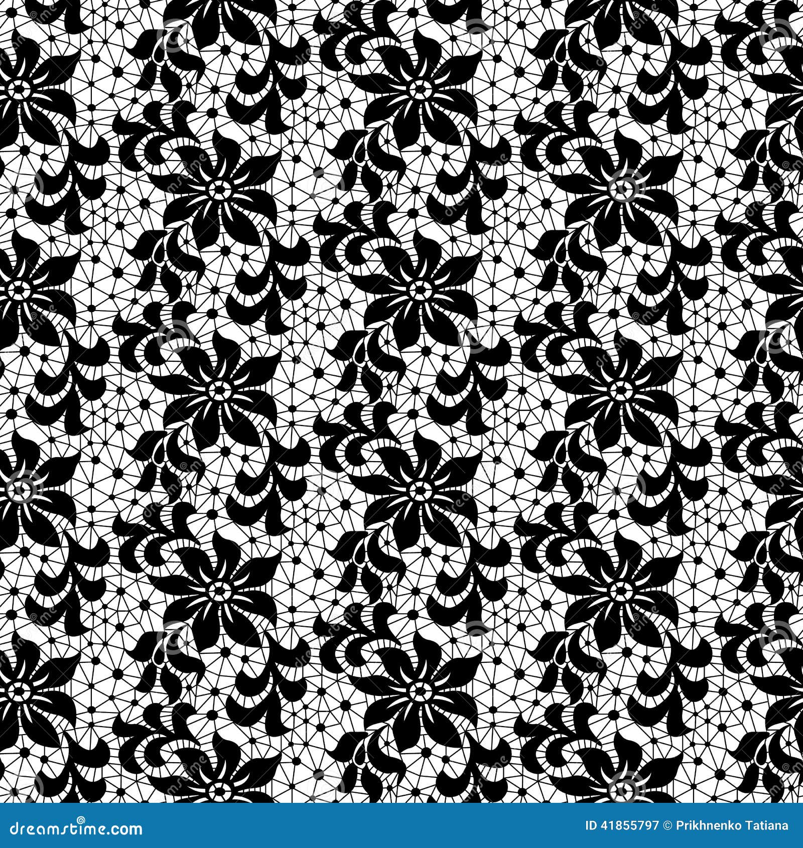 Floral lace pattern stock vector. Illustration of flowers - 41855797