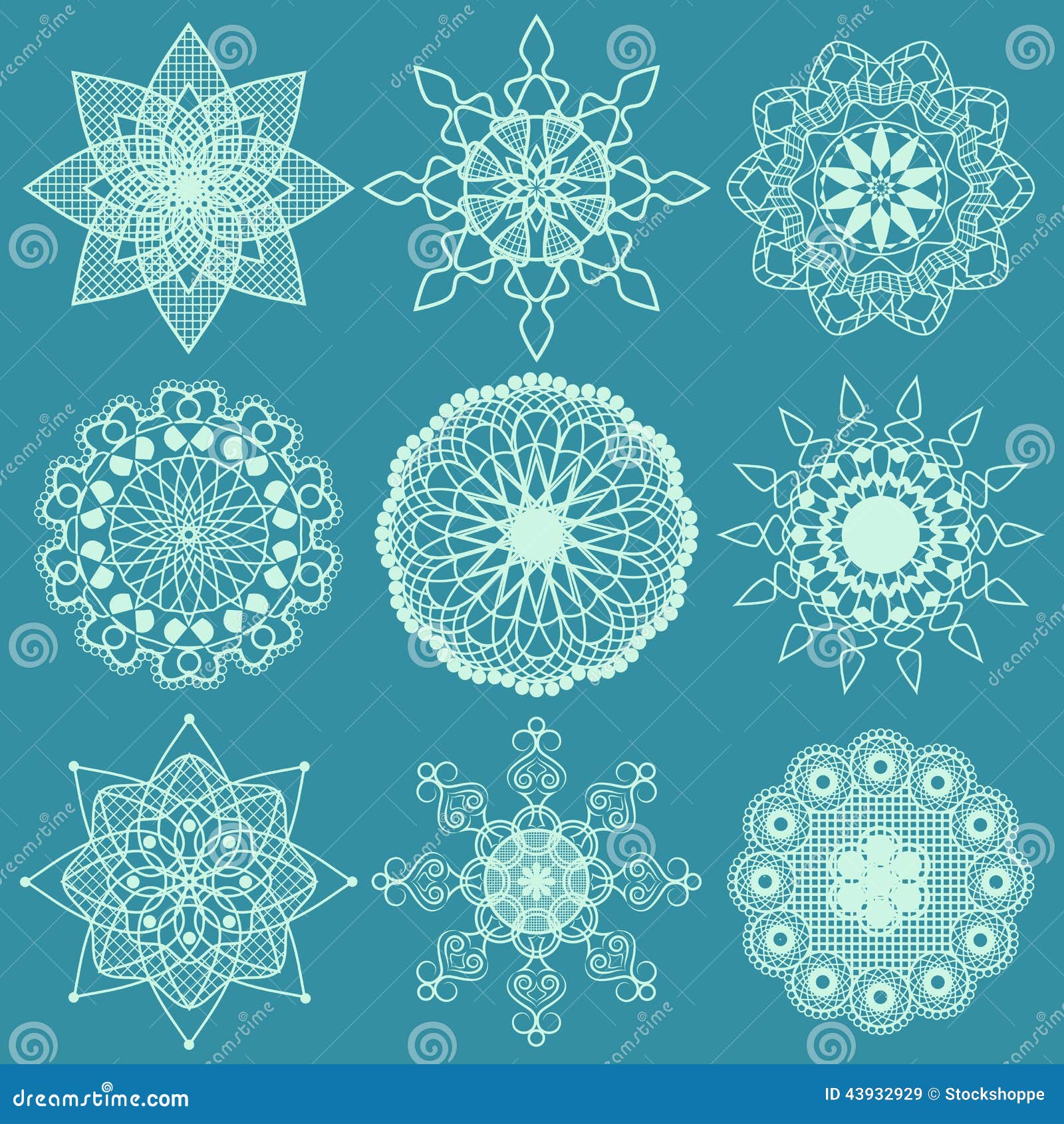 Floral Lace stock vector. Illustration of abstract, border - 43932929