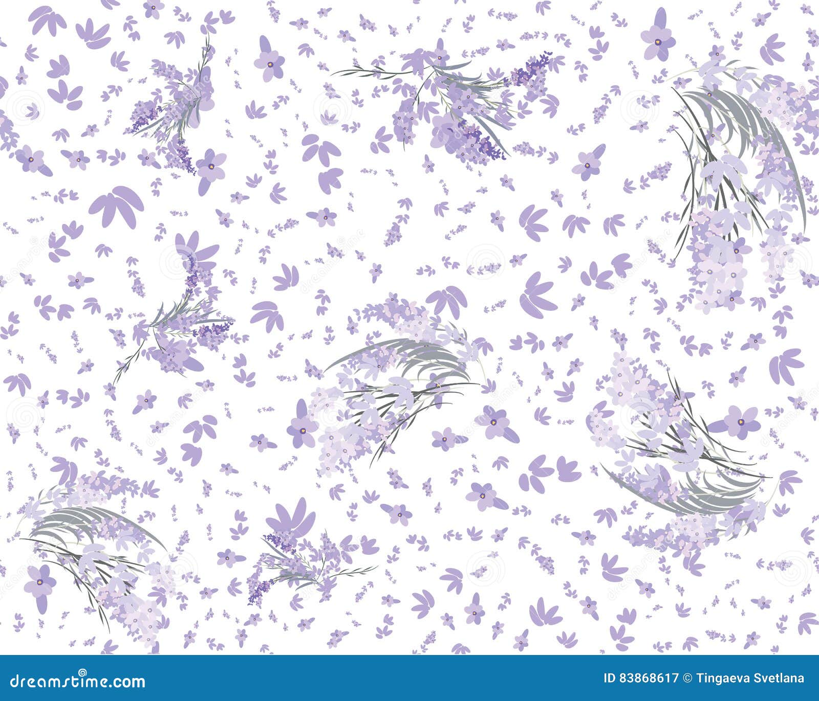 Floral Lavender Retro Vintage Background Stock Vector - Illustration of ...