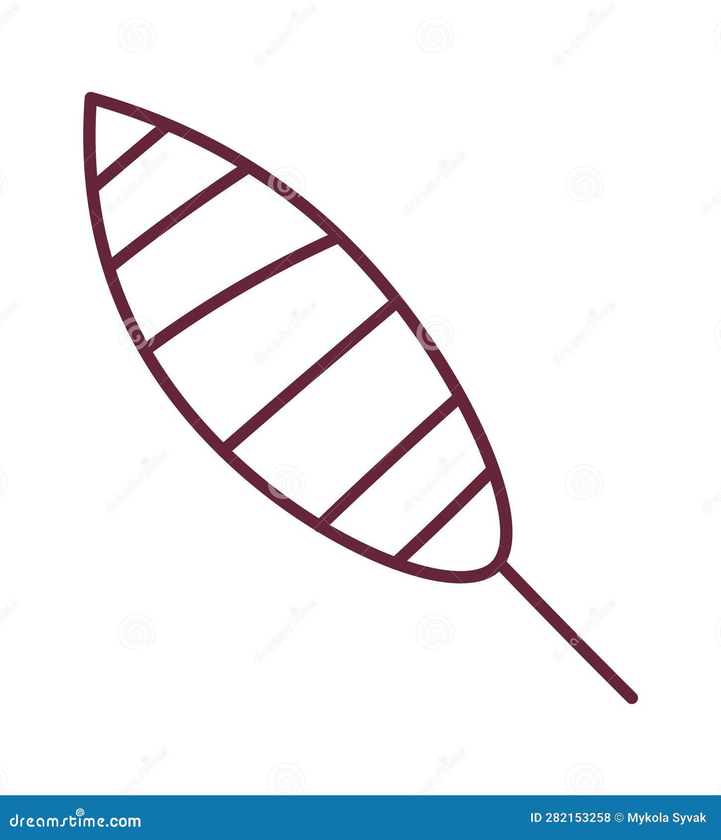 Floral Leaf Linear stock vector. Illustration of vector - 282153258