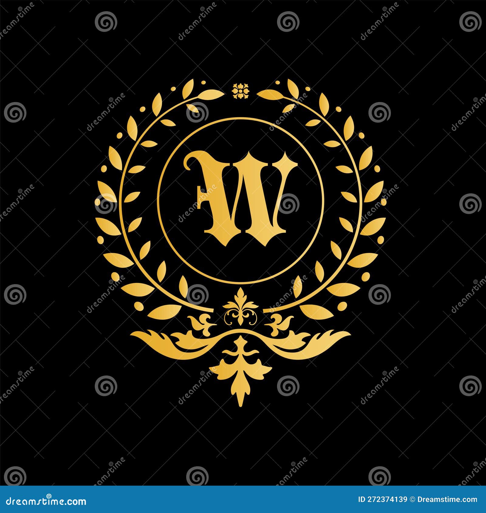 W Letter Royal Luxury Logo Template in Vector Art for Restaurants ...