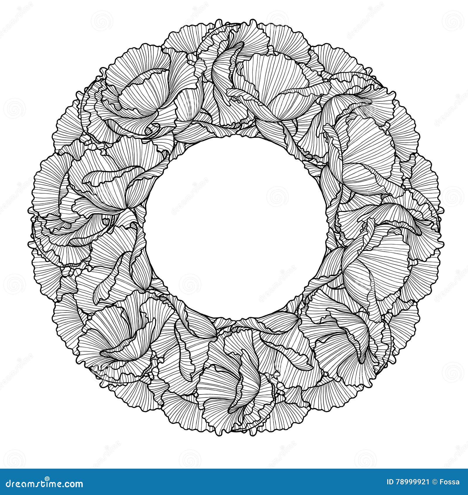 Floral line frame stock vector. Illustration of nature - 78999921