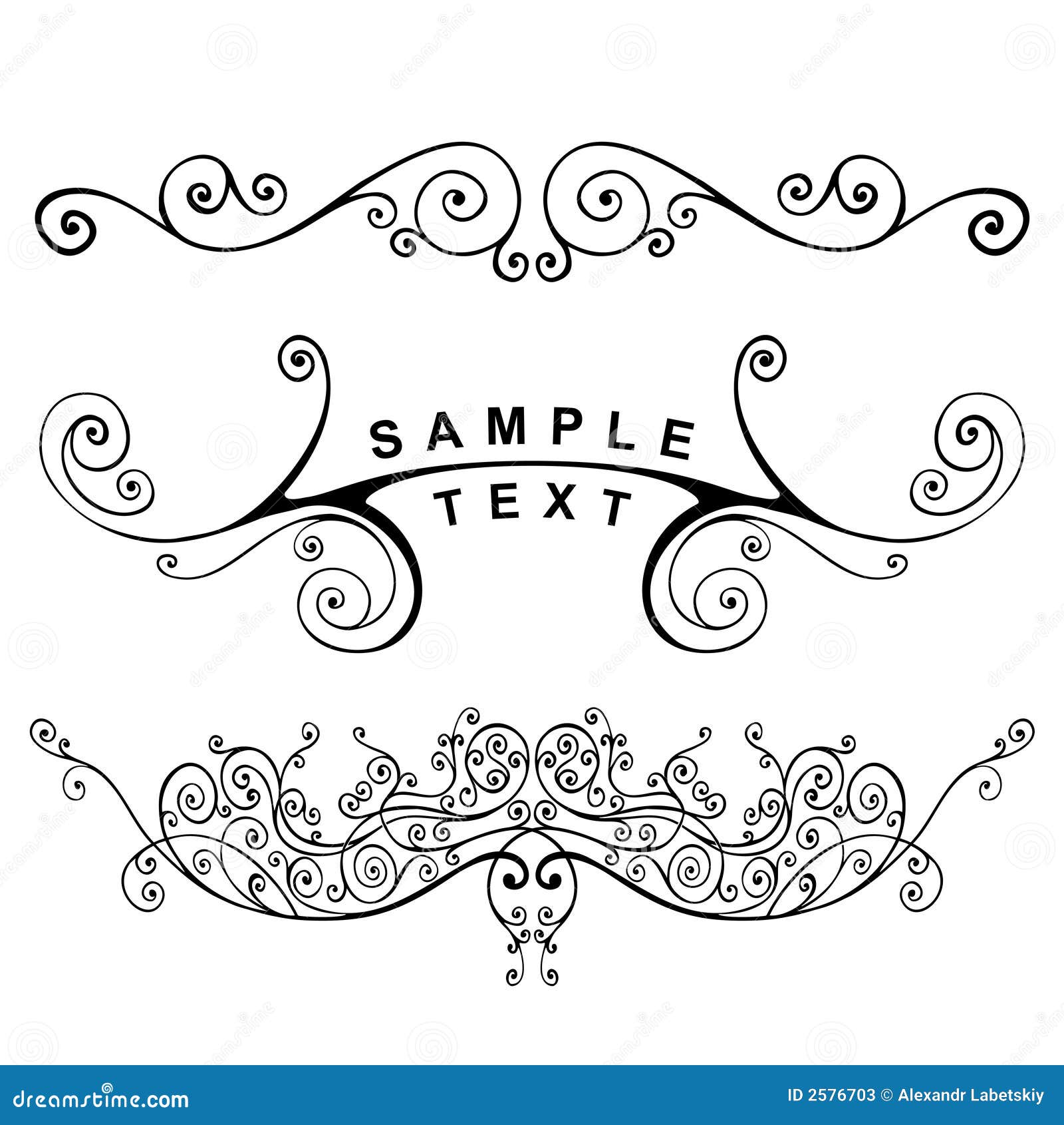 Floral lines stock vector. Illustration of classical, modern - 2576703