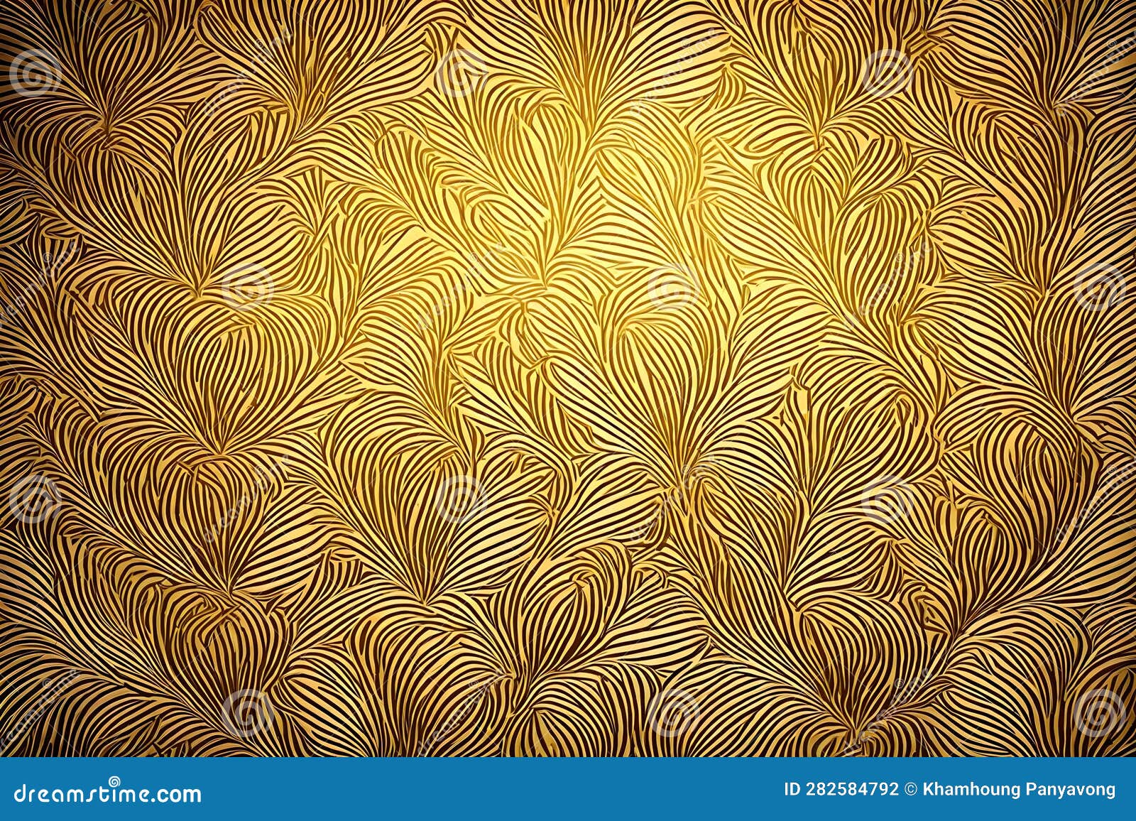 Floral Luxury Gold Texture Background. Generative AI Stock Illustration ...